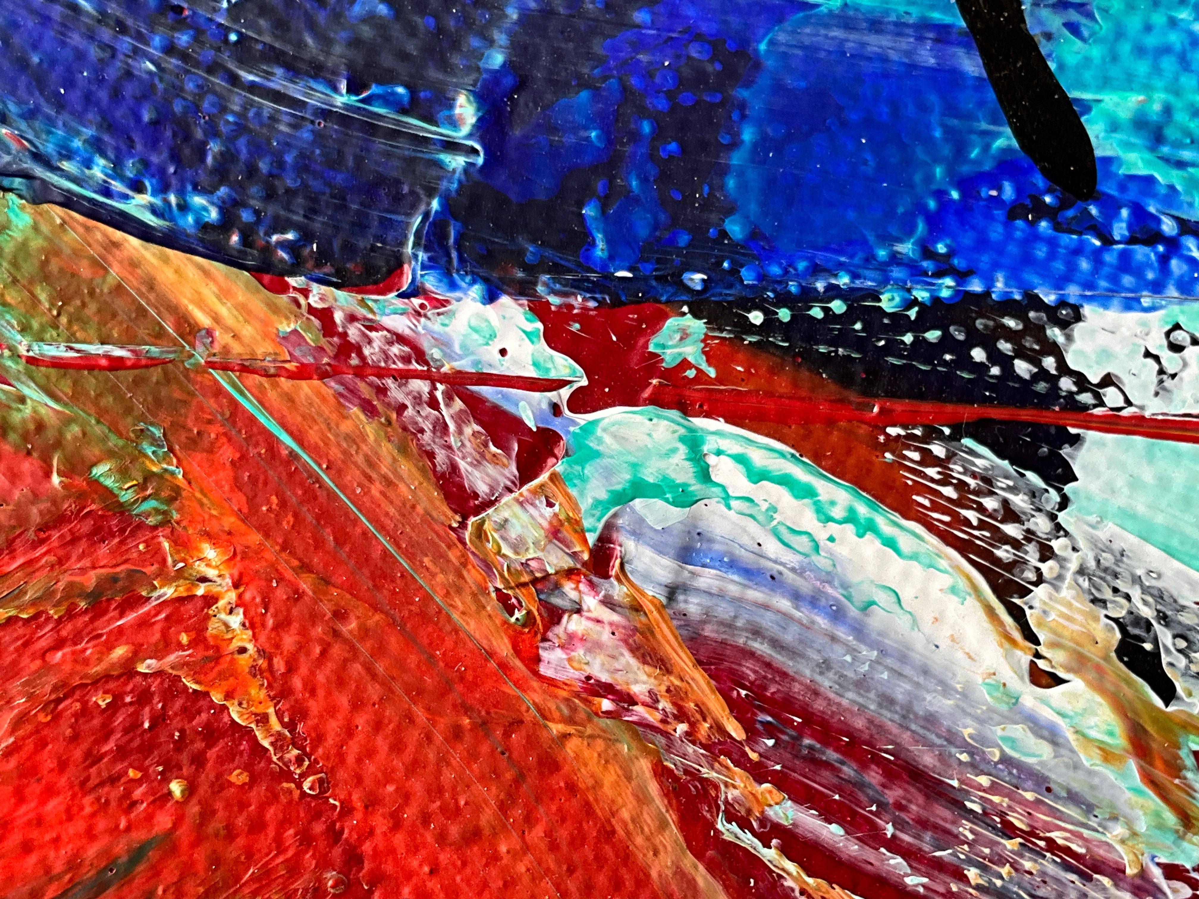 Close-up of an Abstract Painting on Canvas · Free Stock Photo
