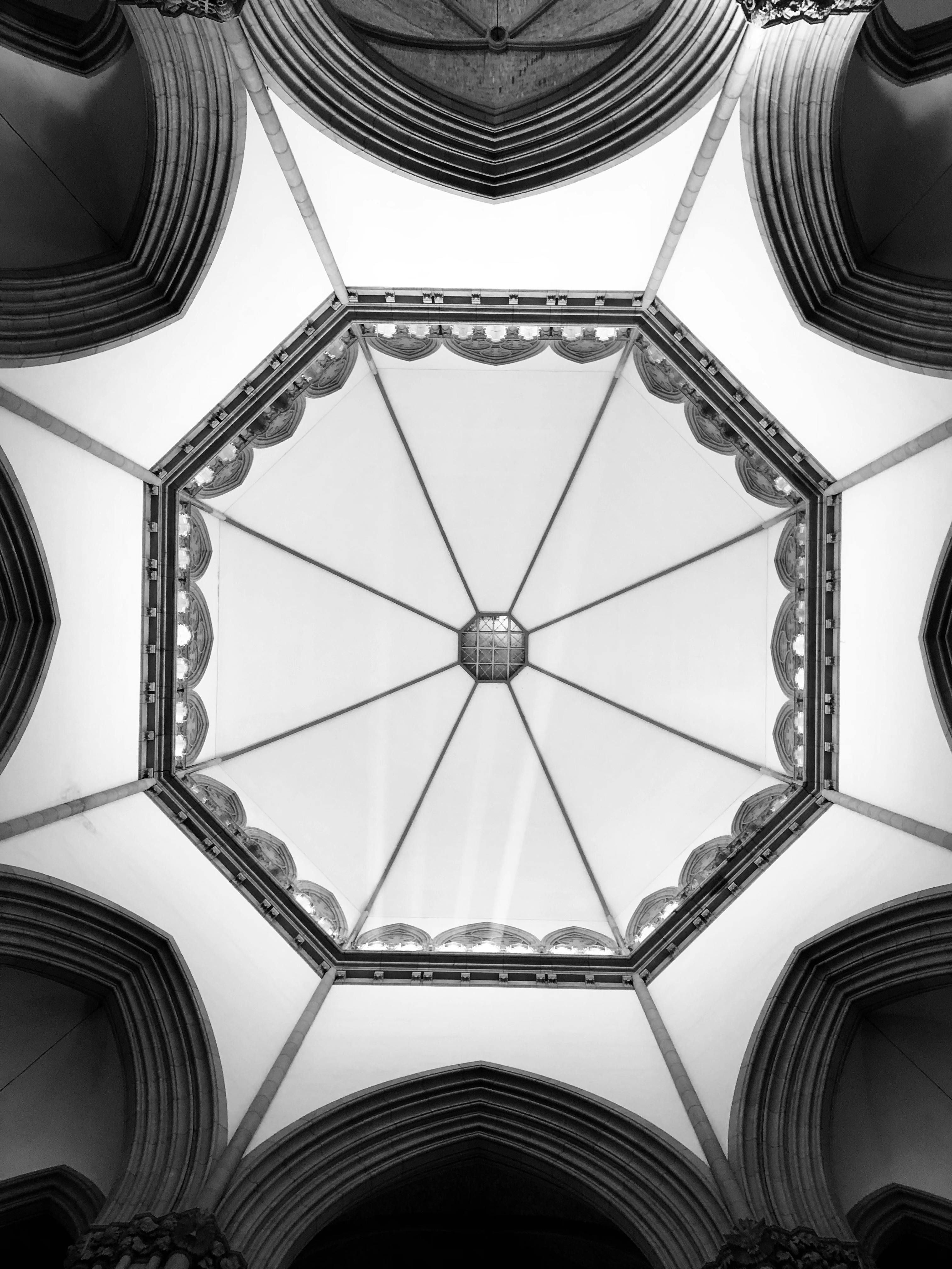 Black and White Geometric Architectural Detail · Free Stock Photo