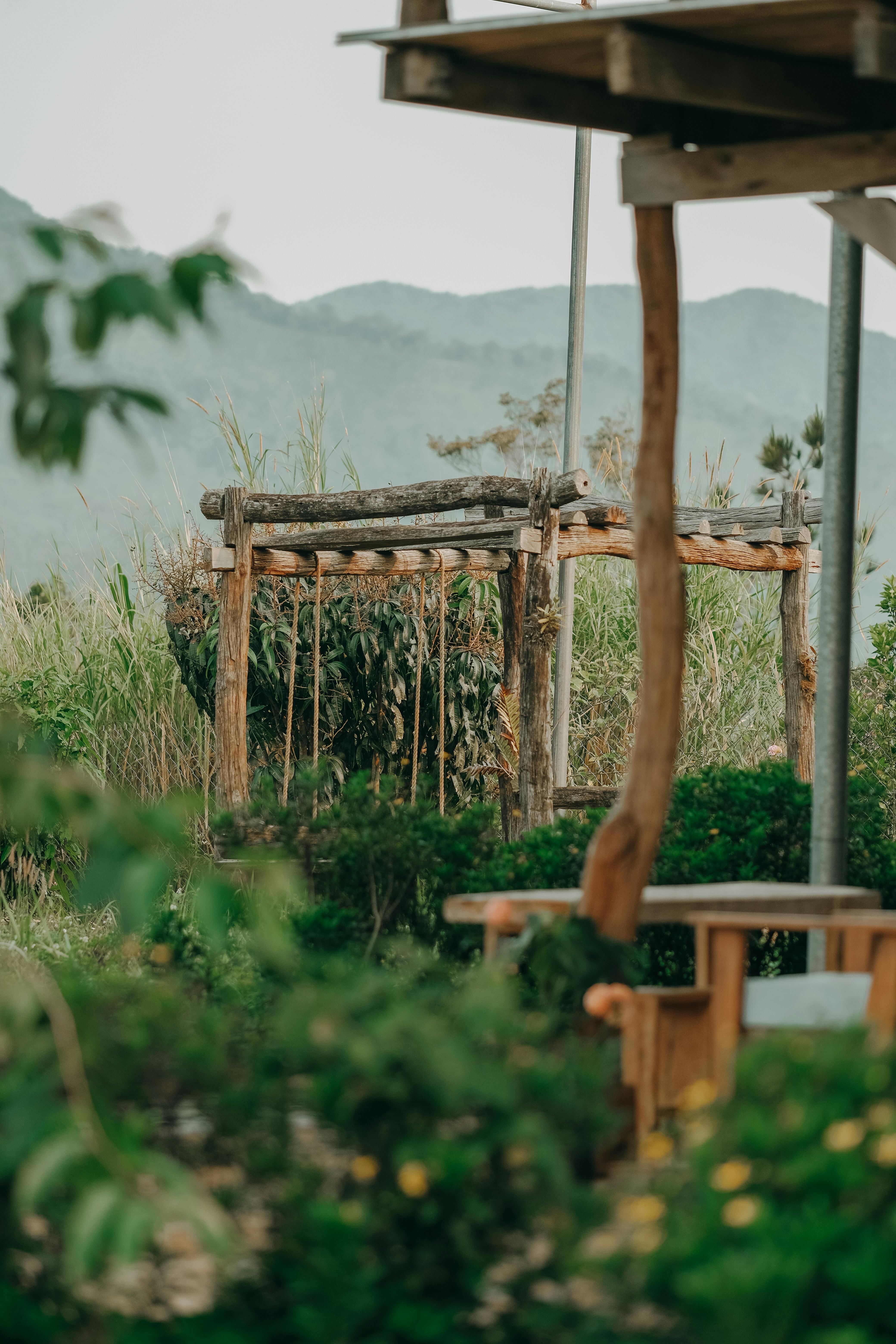 Wooden Rural Pergola · Free Stock Photo