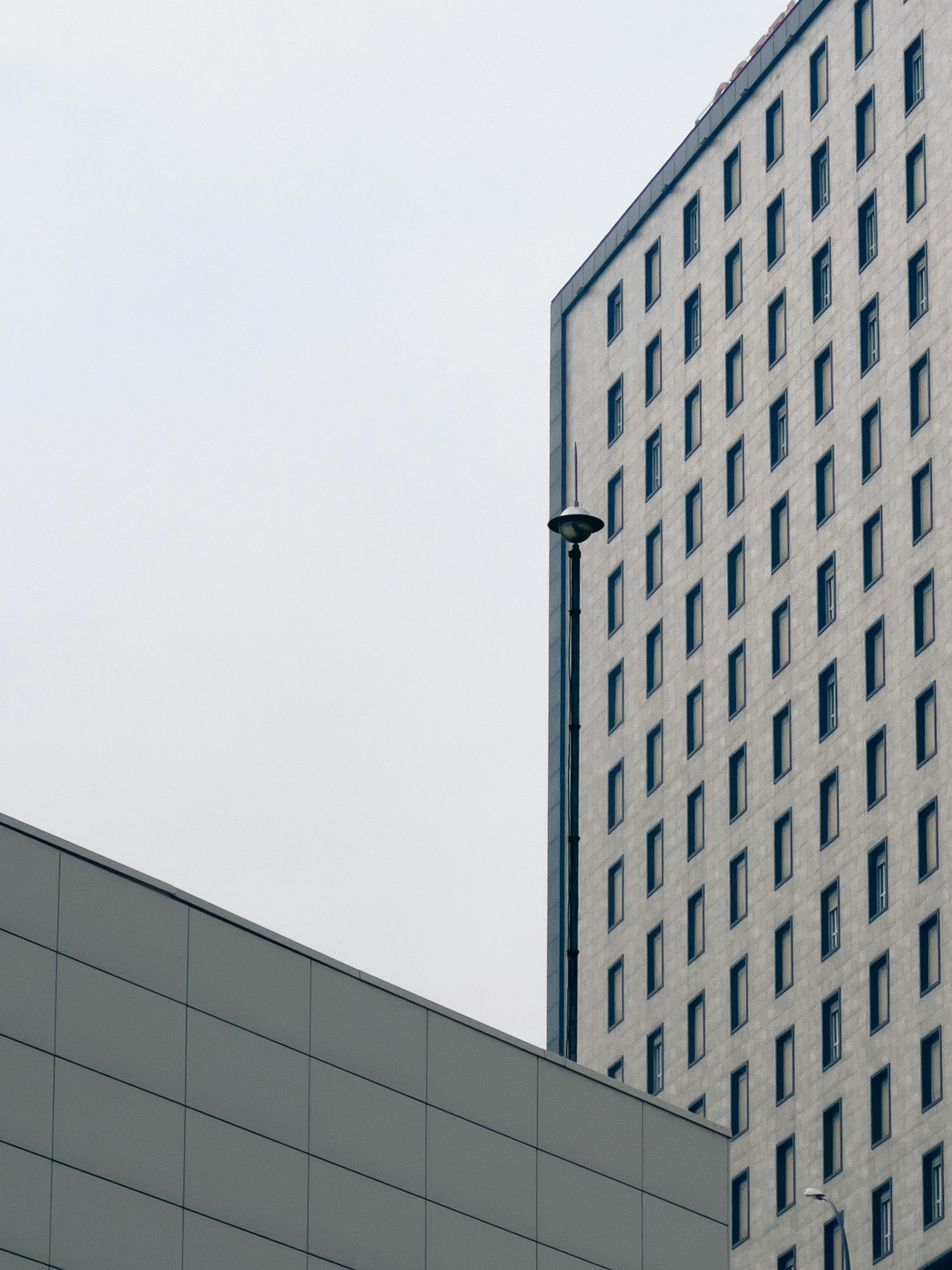 Modern Colonnade in Front of Office Buildings · Free Stock Photo