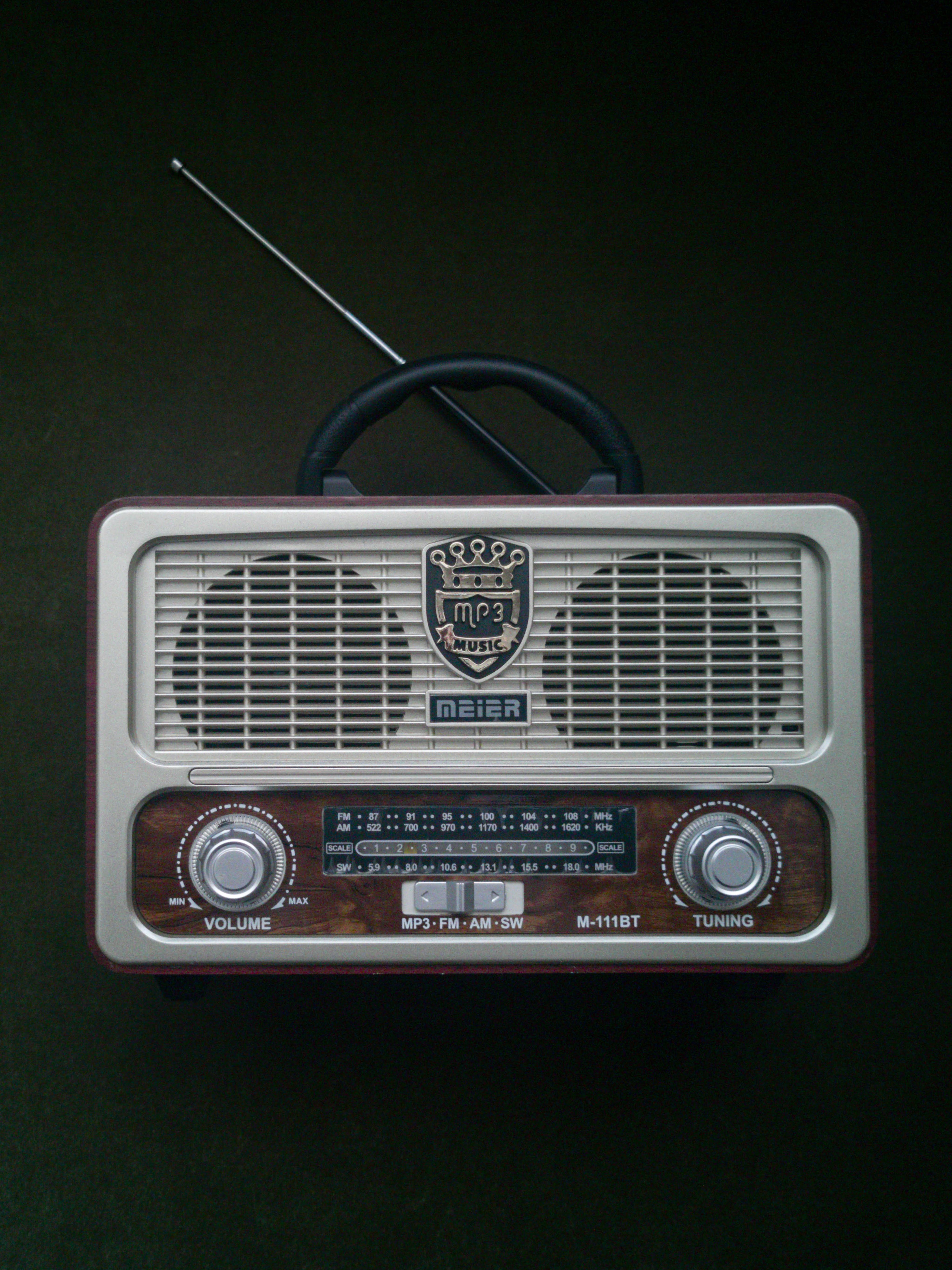 Grayscale Photo Of Vintage Radio Beside Stove With Cooking Pot · Free ...