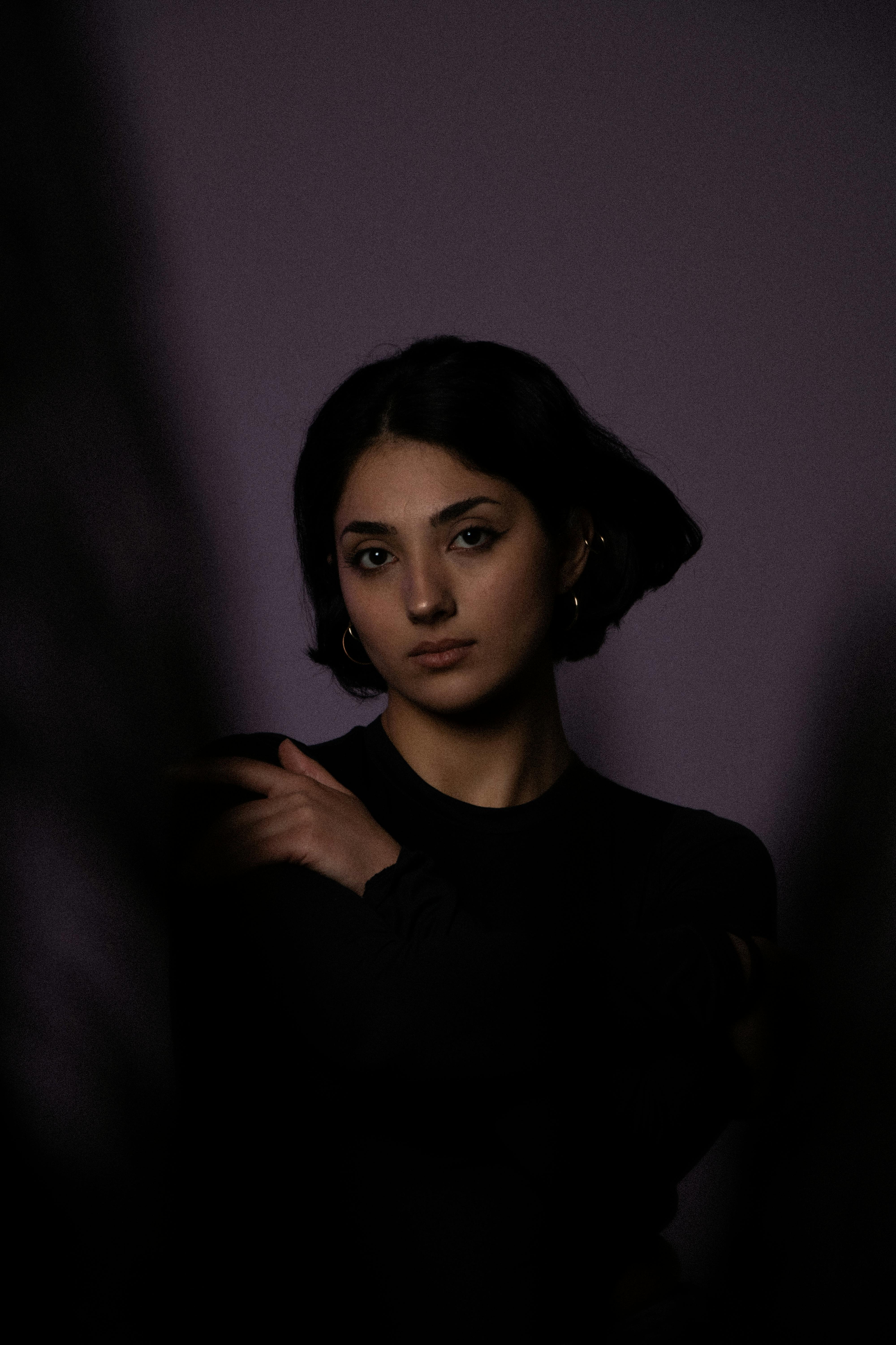 A Portrait of a Woman in Shadow · Free Stock Photo