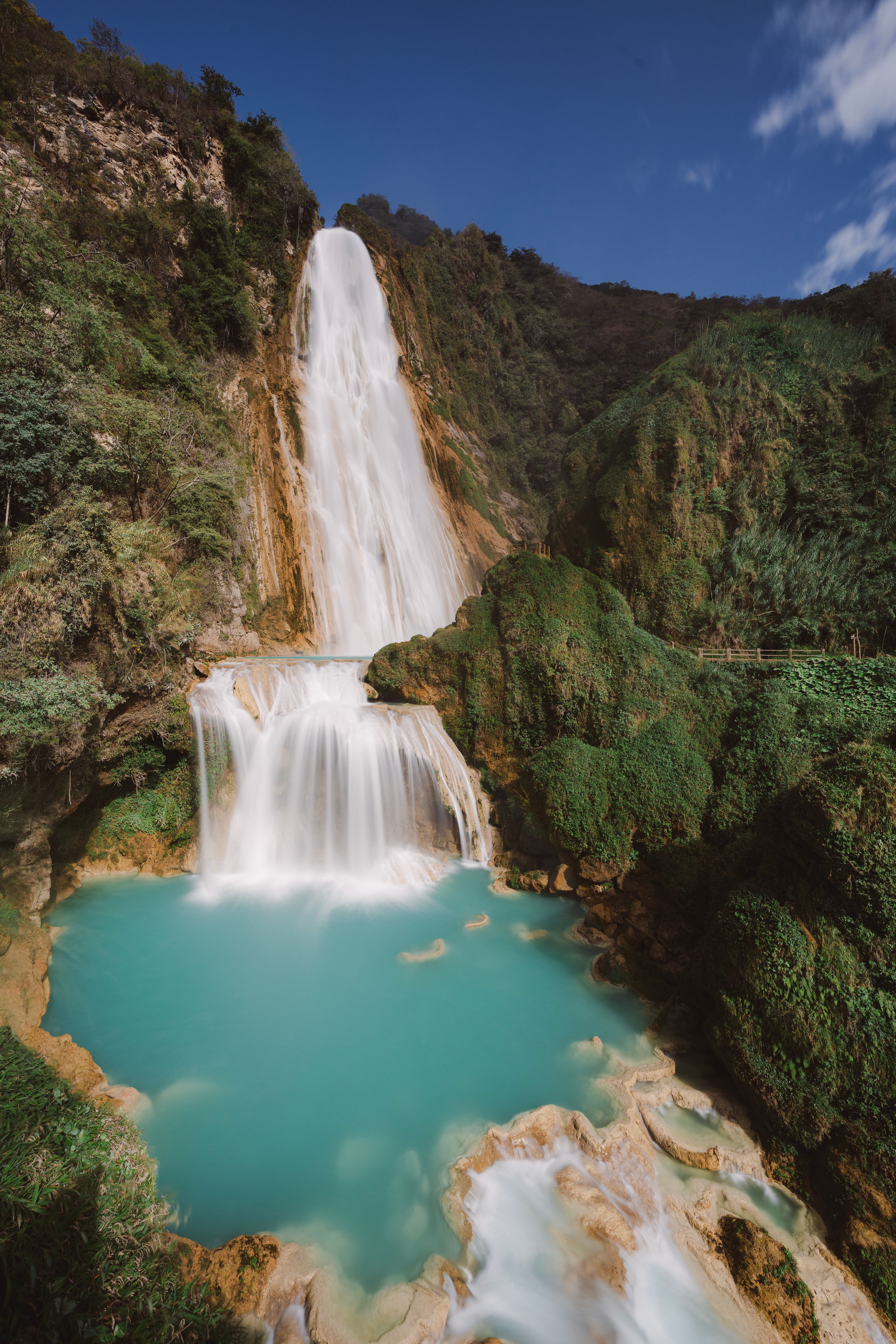 Clear Sky over Waterfall · Free Stock Photo