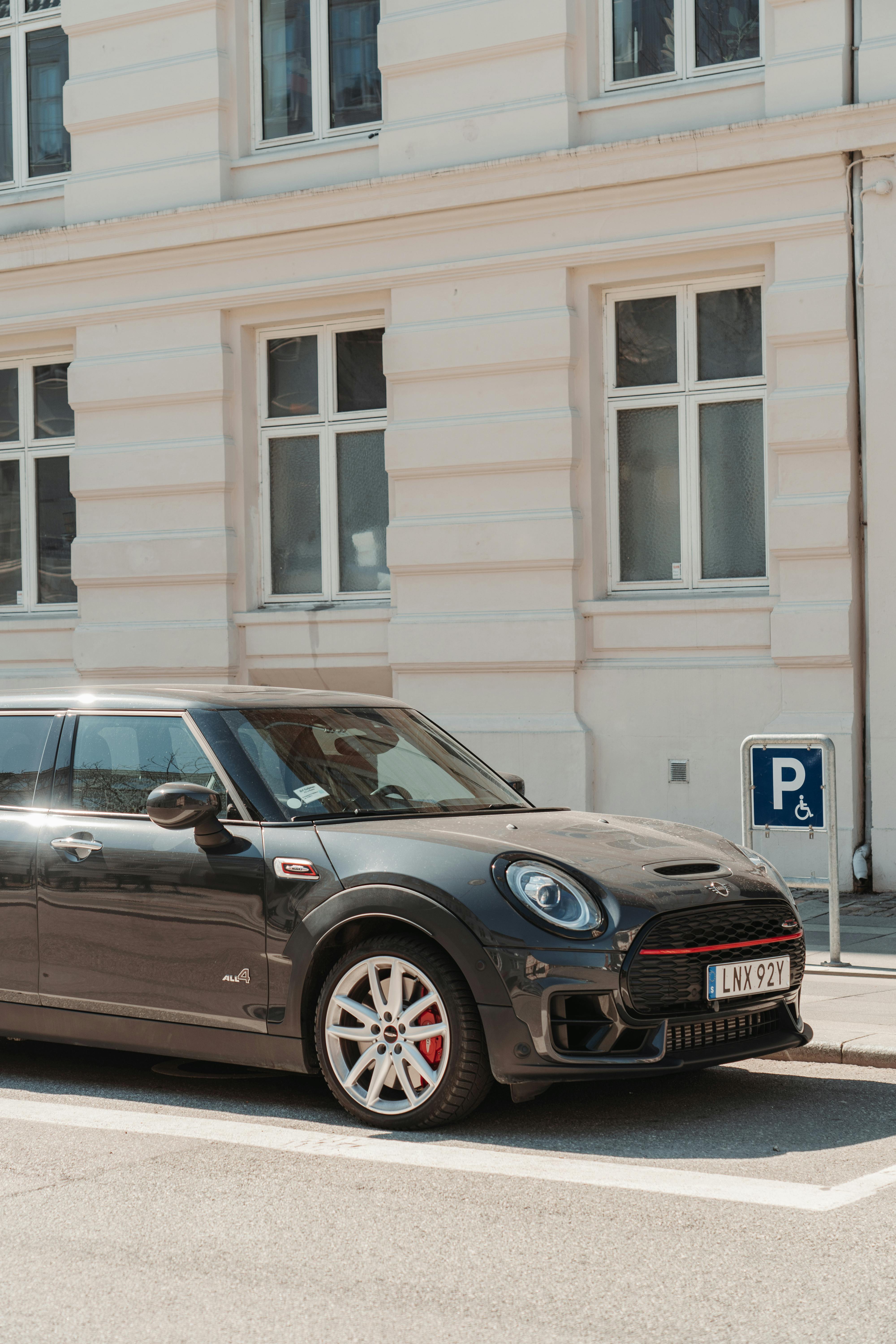 Black Mini Clubman on Street · Free Stock Photo