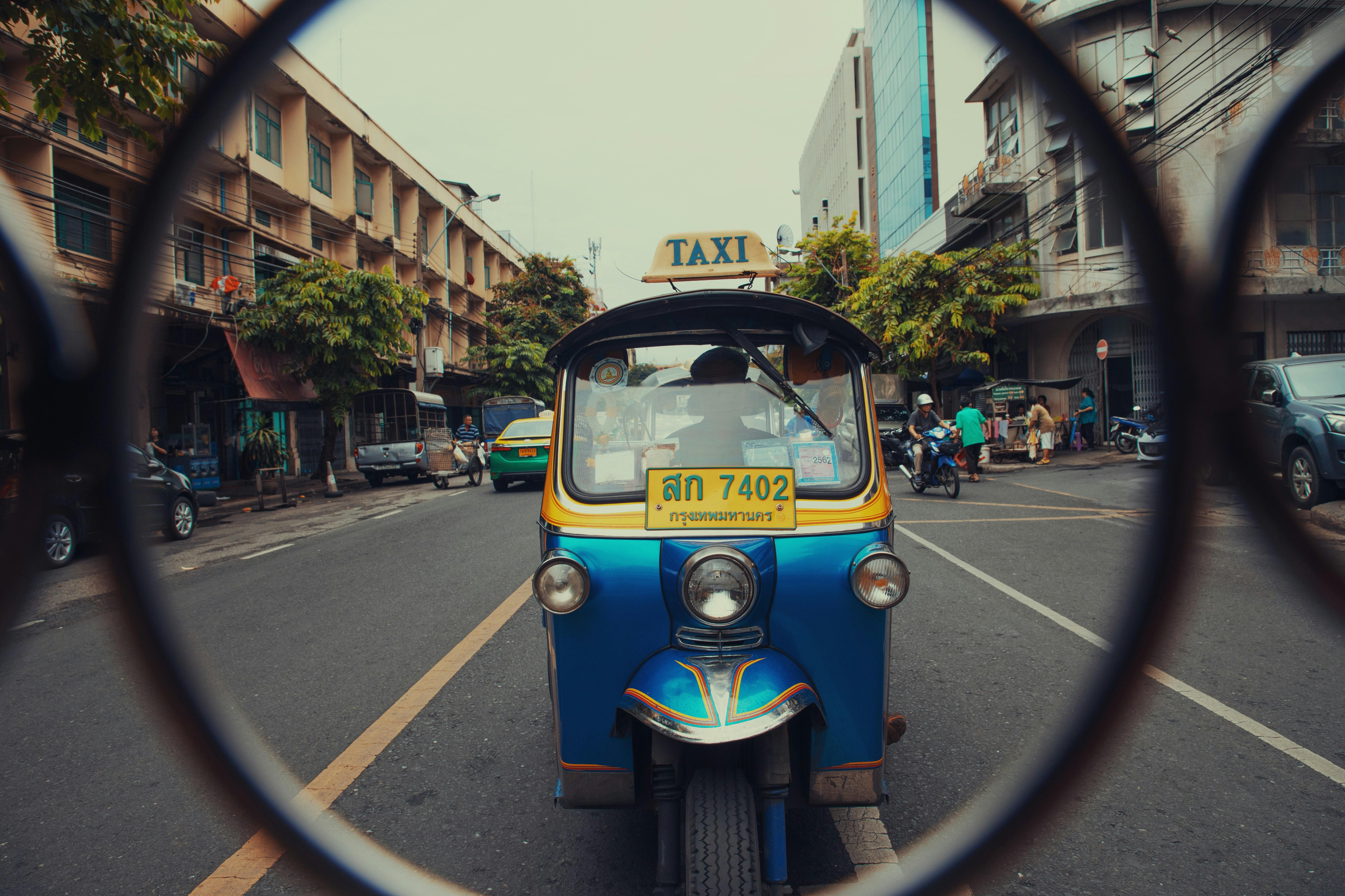 Auto Rickshaw Taxi on Street · Free Stock Photo