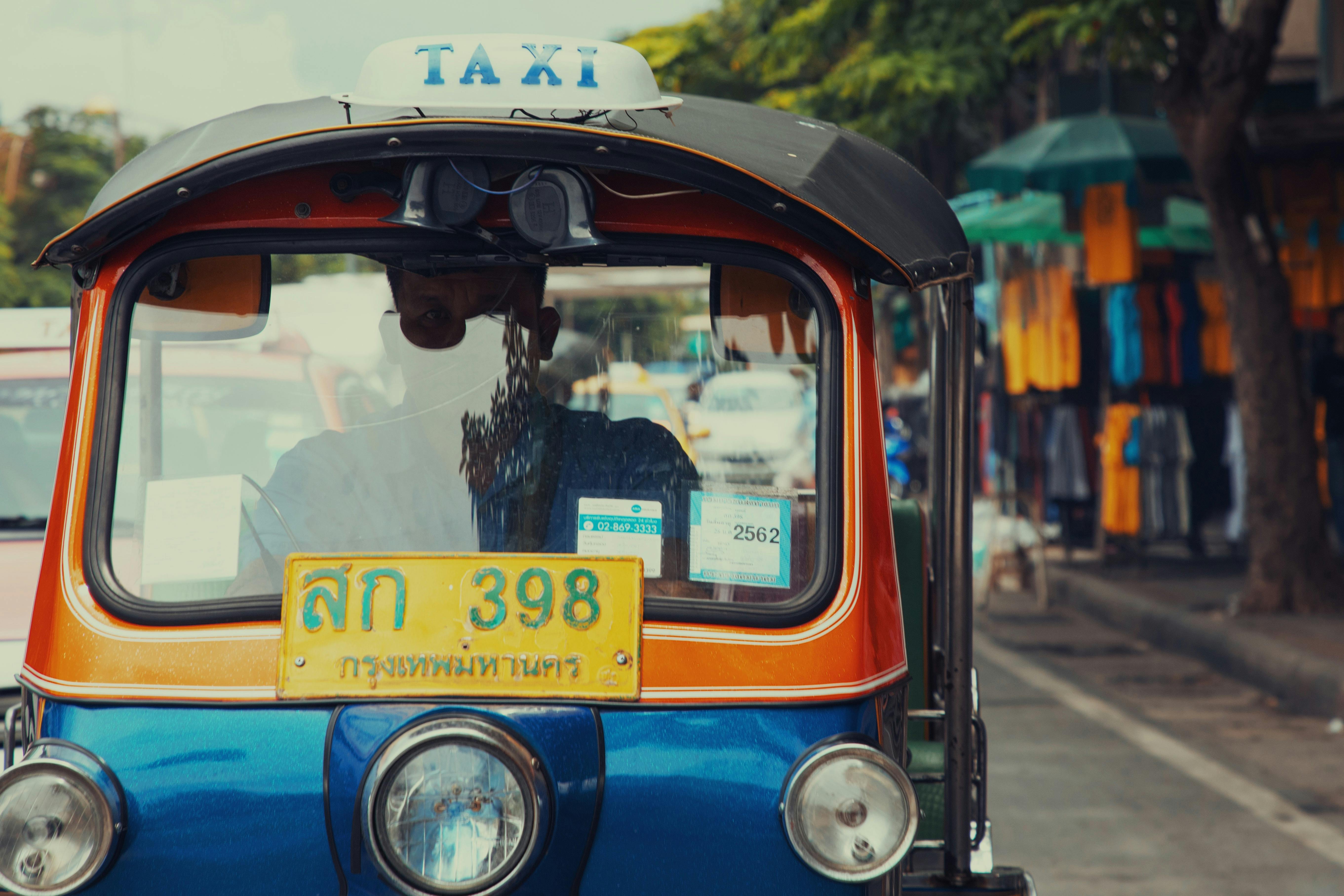 Man in Auto Rickshaw Taxi · Free Stock Photo