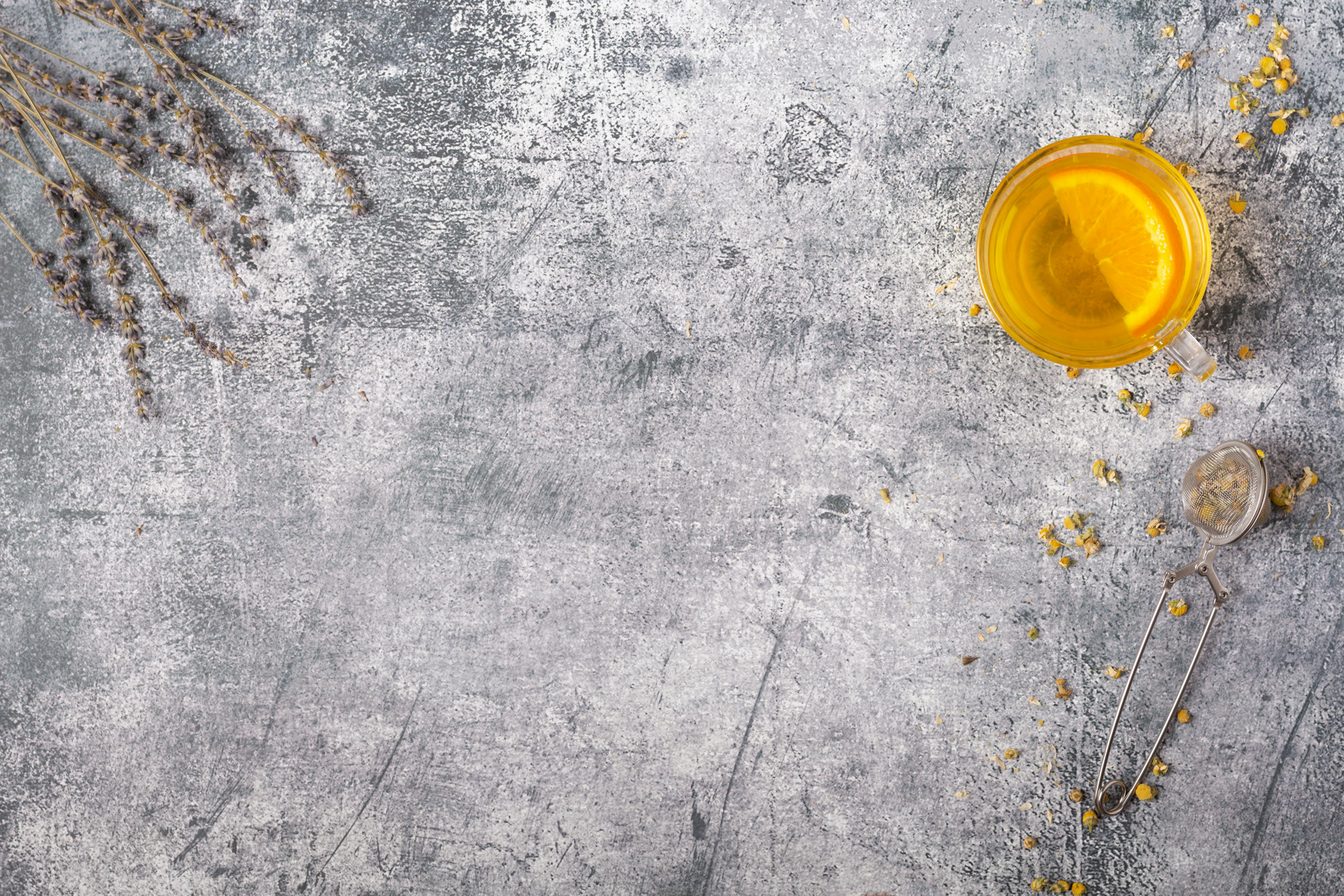 Tea with Lemon on a Marble Counter Top · Free Stock Photo