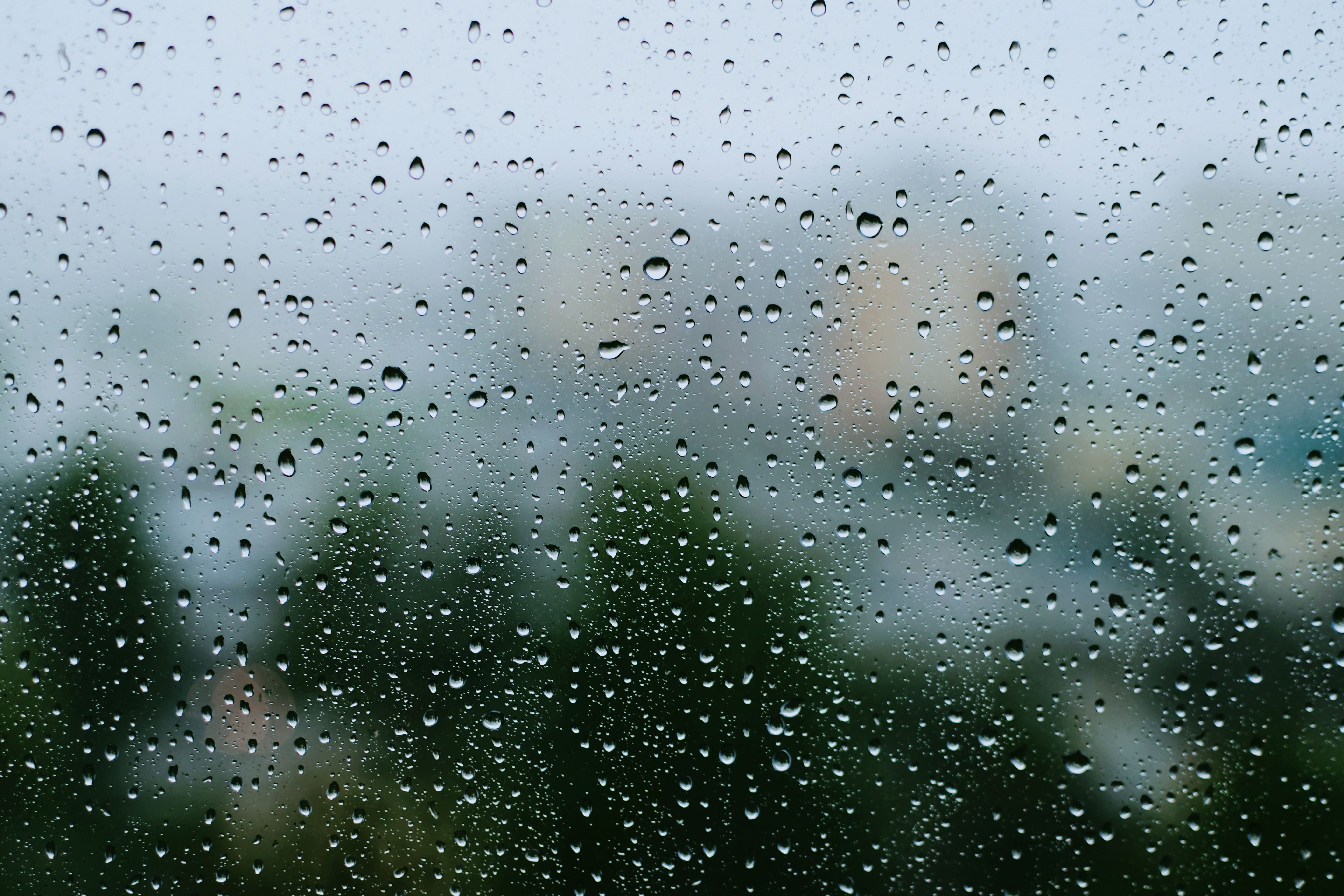 A Wet Window with Sunset View · Free Stock Photo