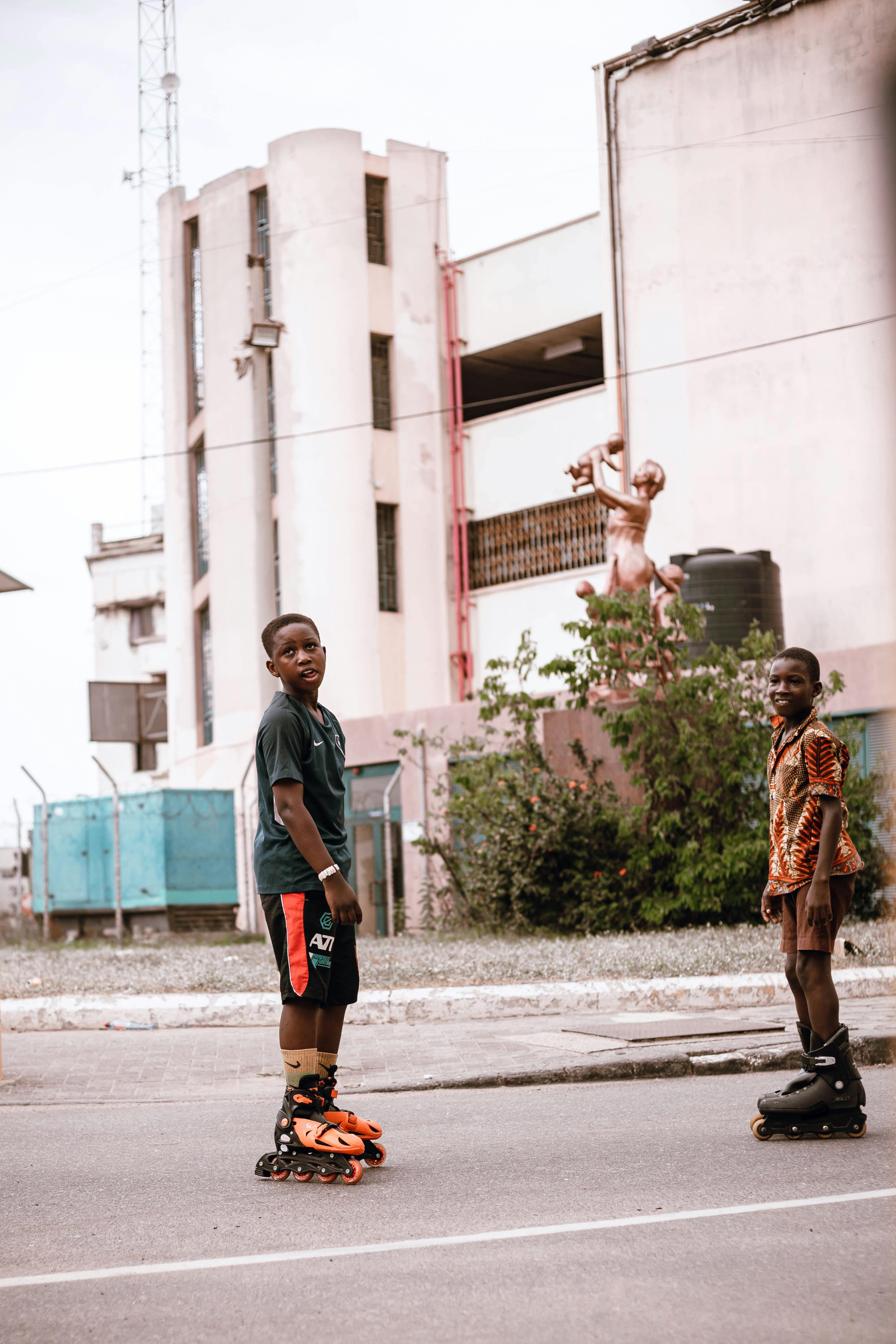 Closeup of a Boy Roller Skating in a City · Free Stock Photo