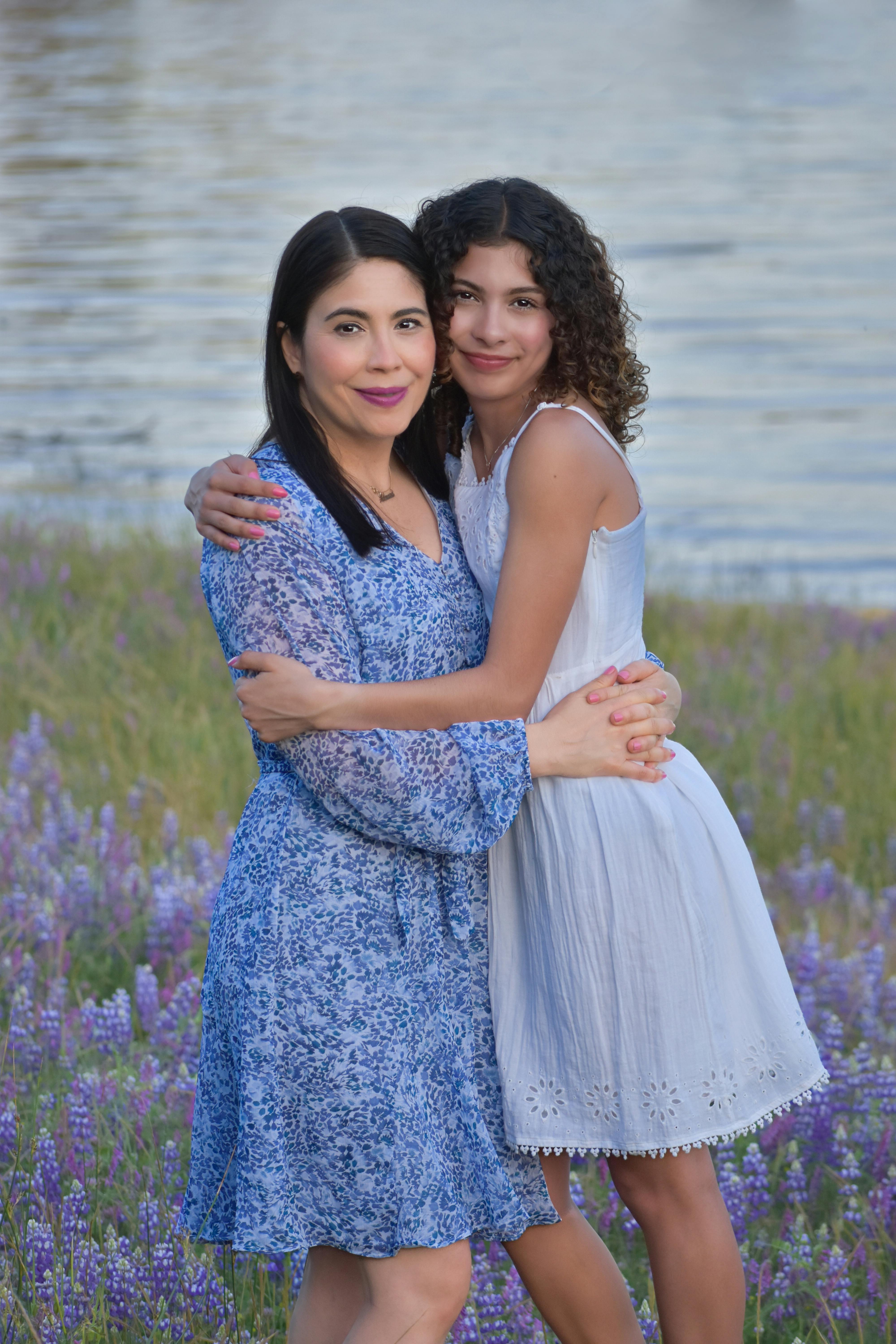 Women Hugging among Lavender Flowers · Free Stock Photo