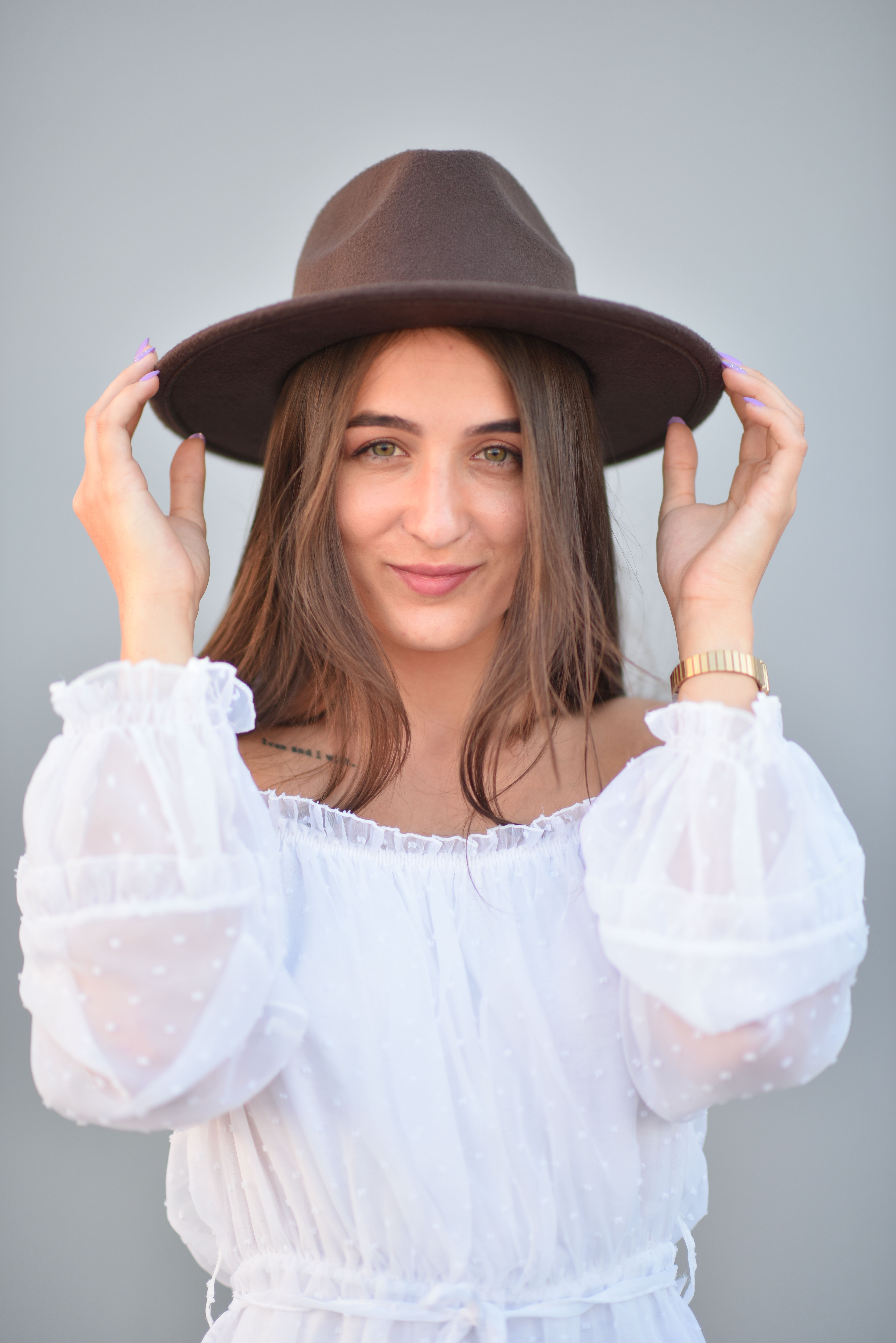 Portrait of Woman with Brown Hair · Free Stock Photo