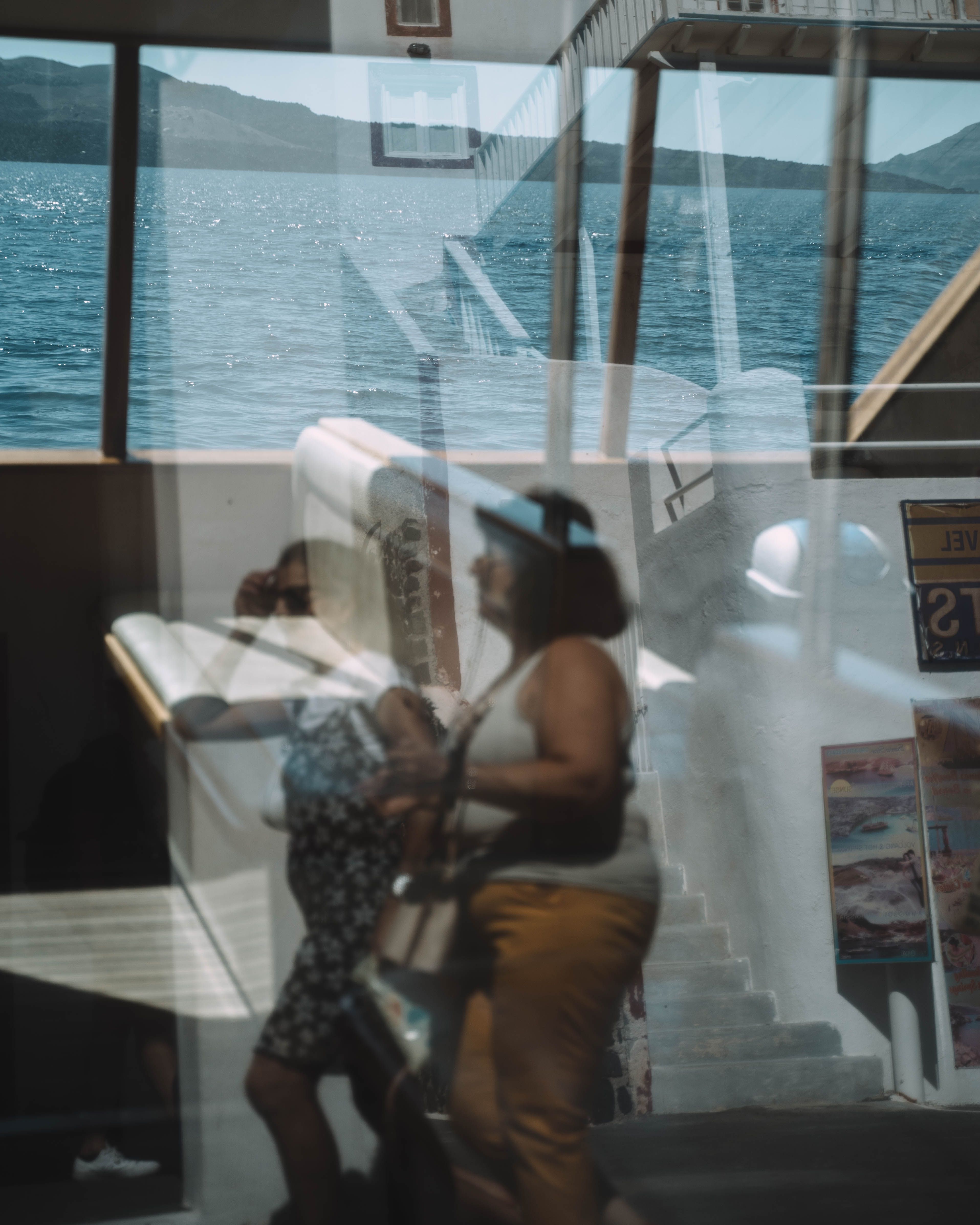 Reflection of Tourists on a Boat · Free Stock Photo