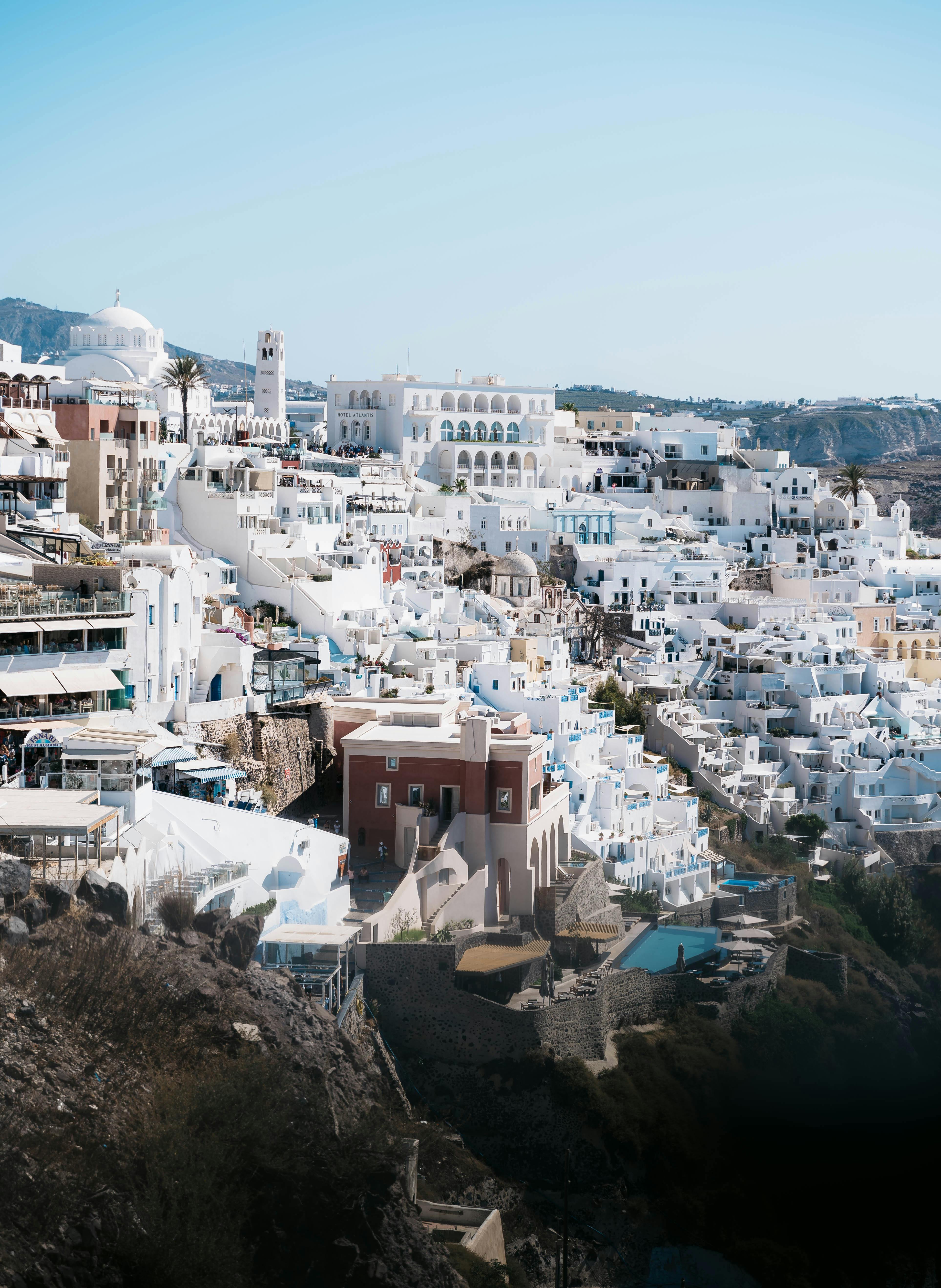 Cityscape of Thira · Free Stock Photo
