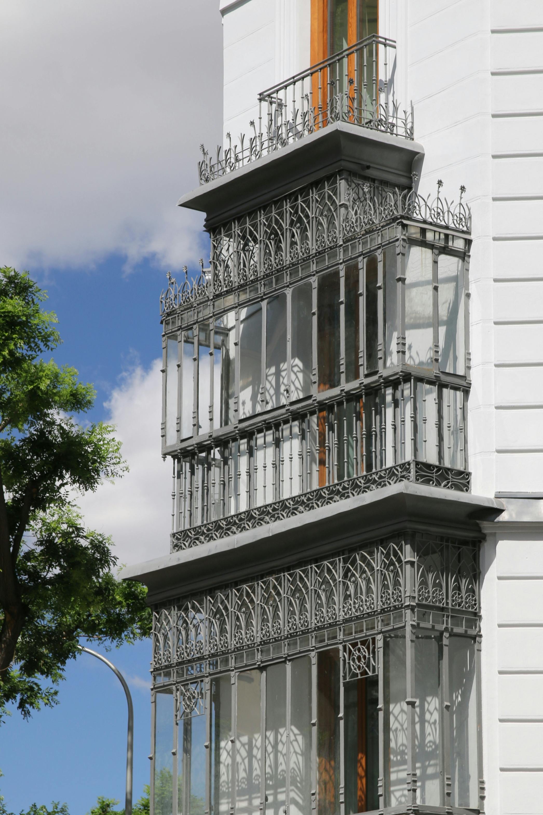 Gothic Iron Balcony on House Facade · Free Stock Photo