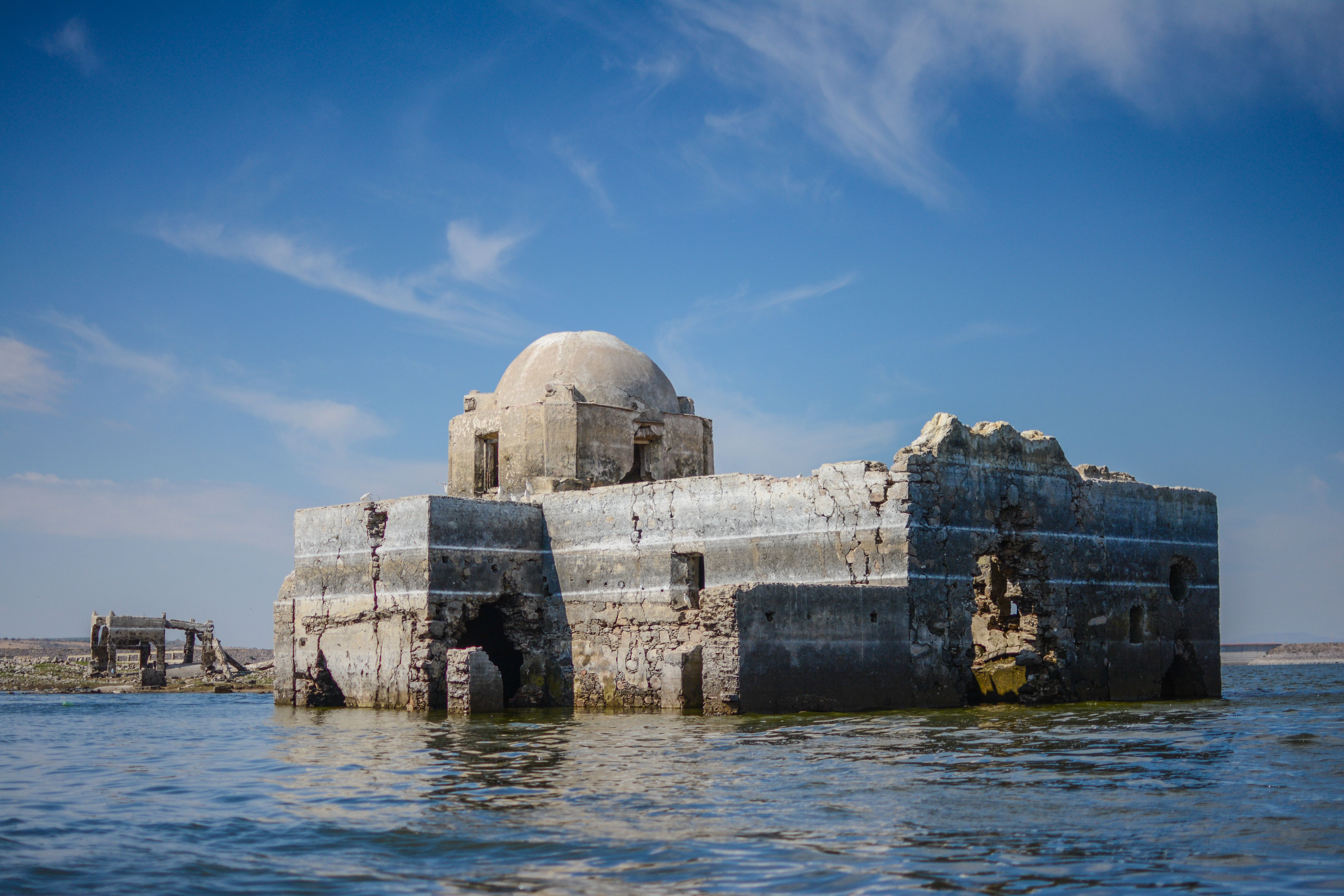 Old Stone Sunken Temple in Water · Free Stock Photo
