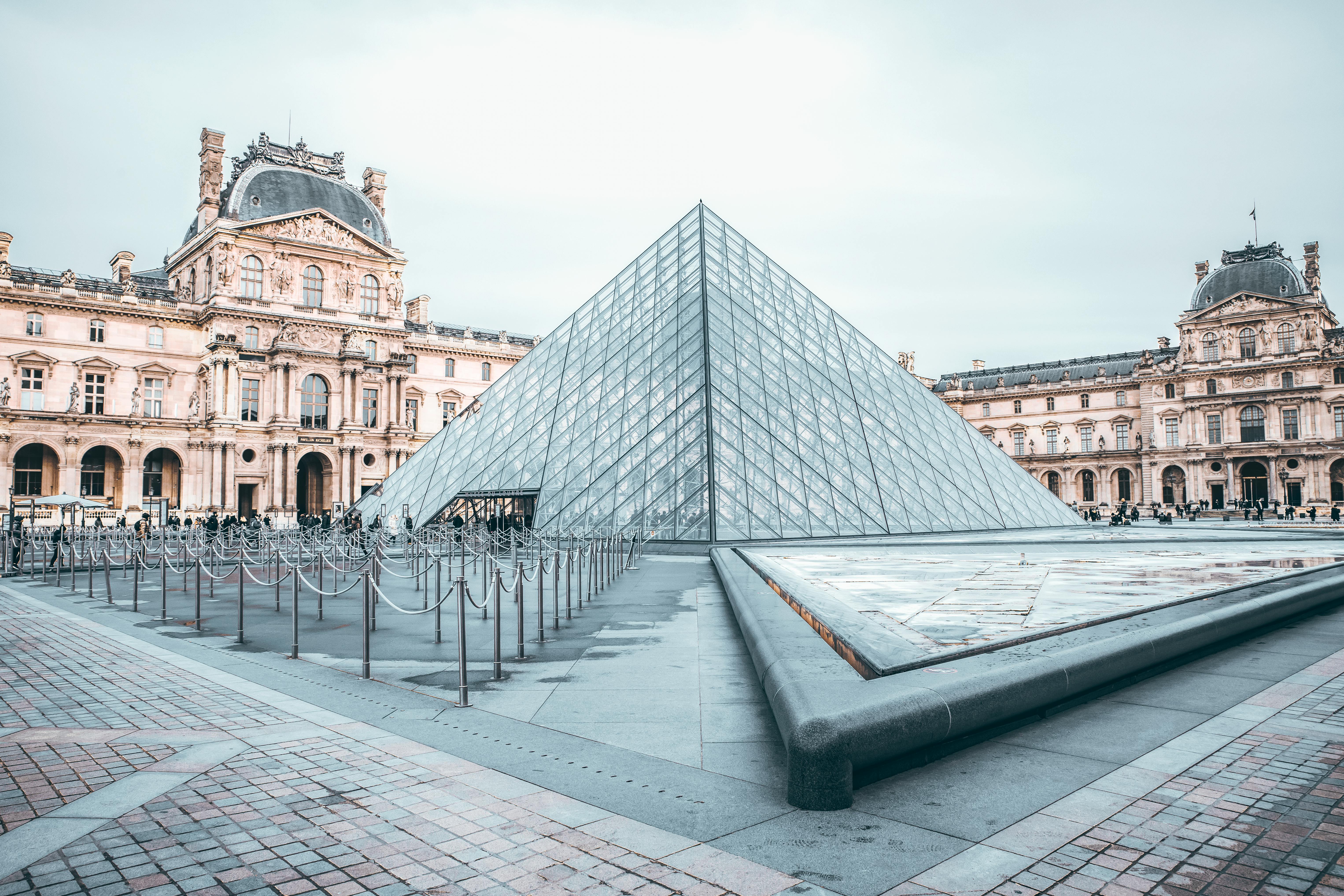 Pyramid at Louvre in Paris · Free Stock Photo