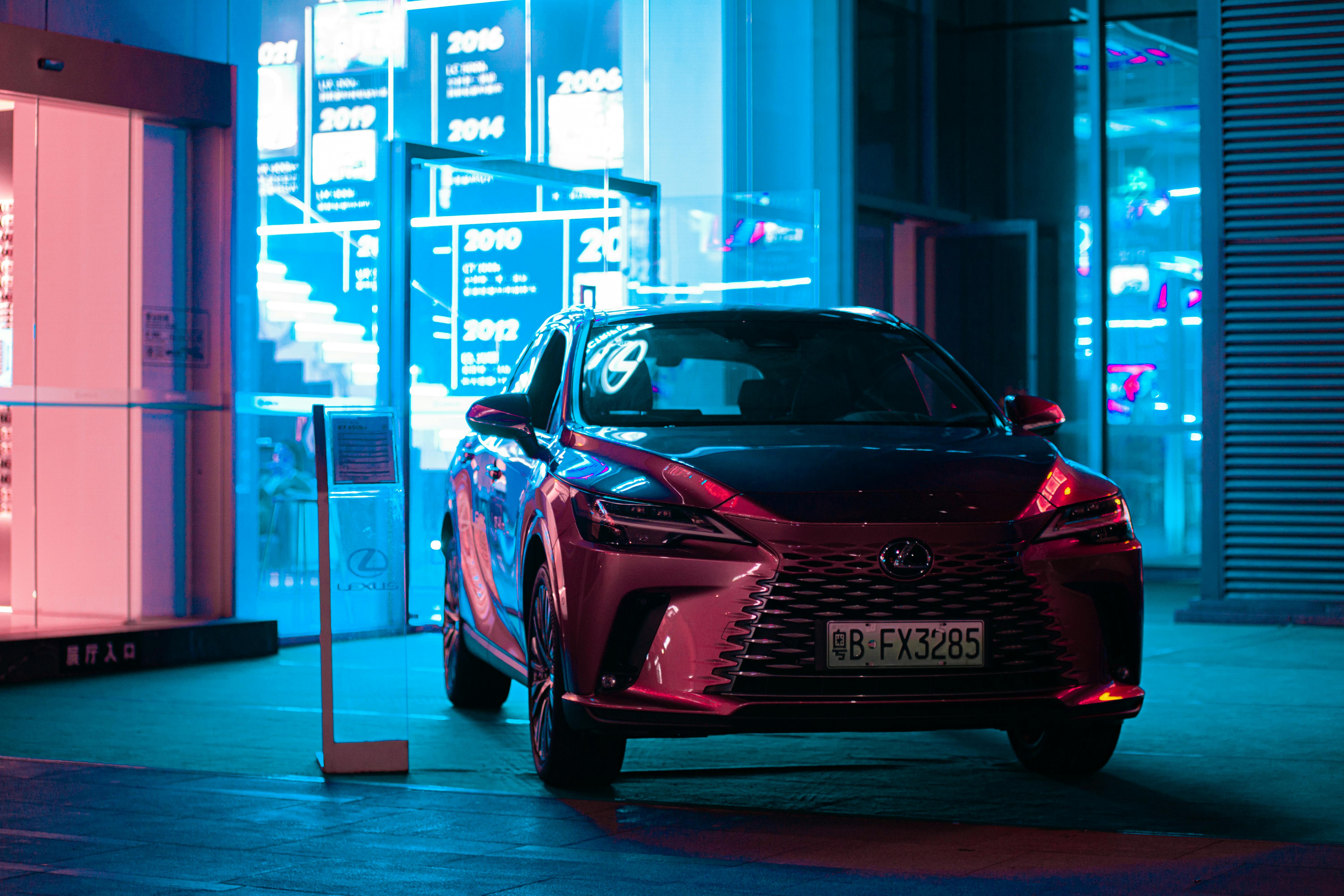 Crossover SUV Lexus RX 350 in Front of a Car Dealership at Night · Free ...