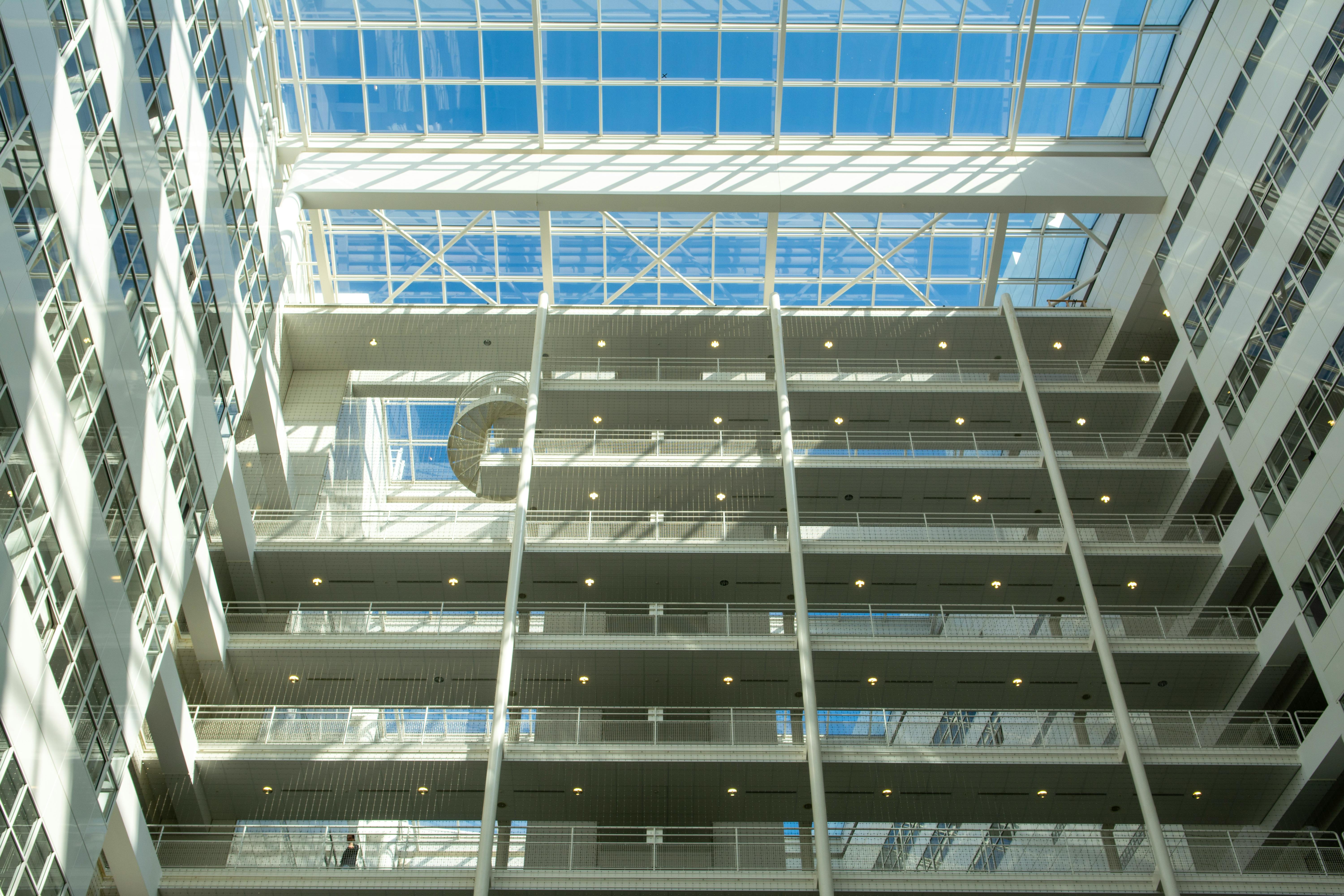 Skywalks in Atrium of The Hague City Hall · Free Stock Photo