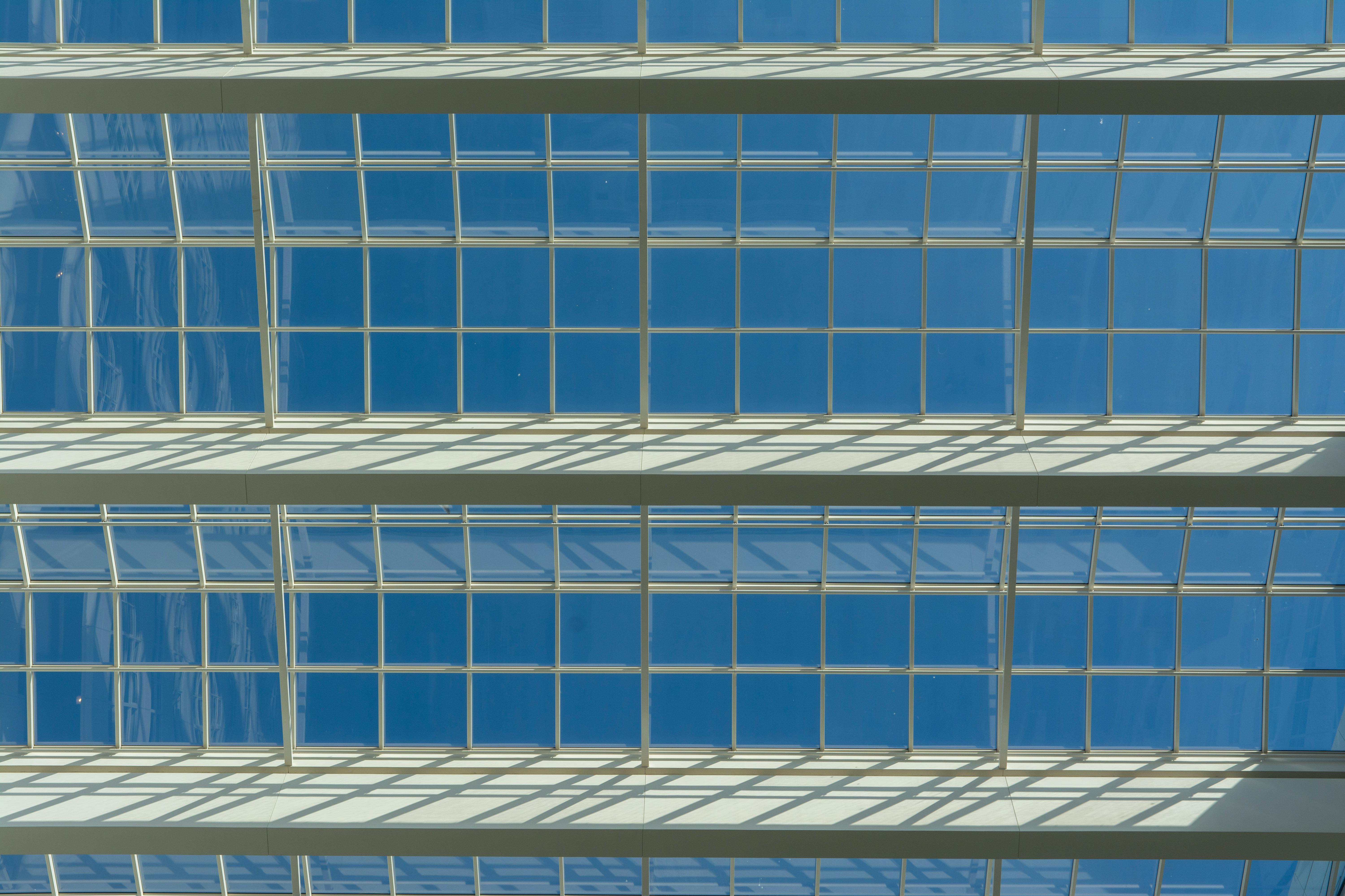 View Through Glass Ceiling of Round Building · Free Stock Photo