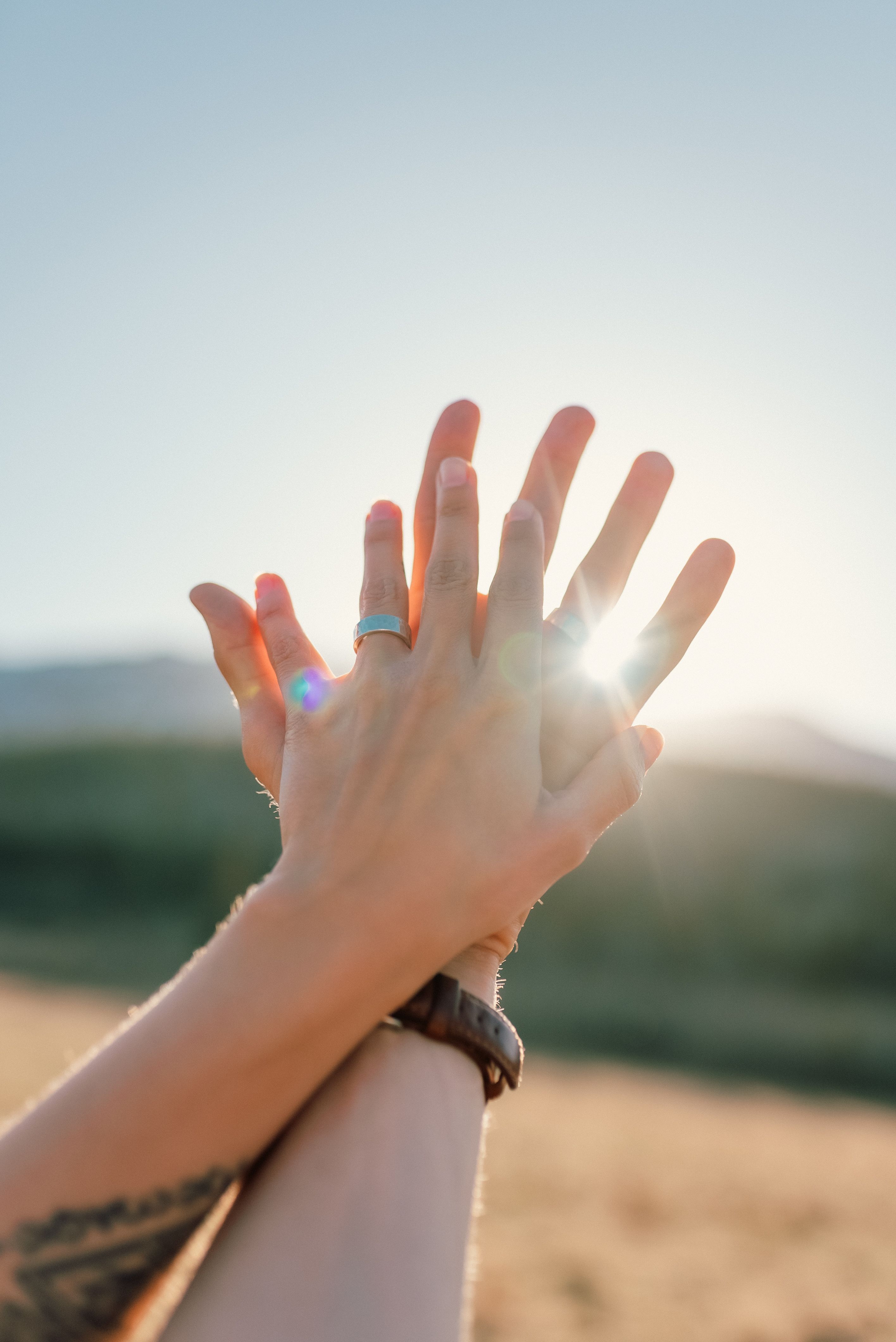 Woman's Right Hand on Top of Man's Right Hand · Free Stock Photo