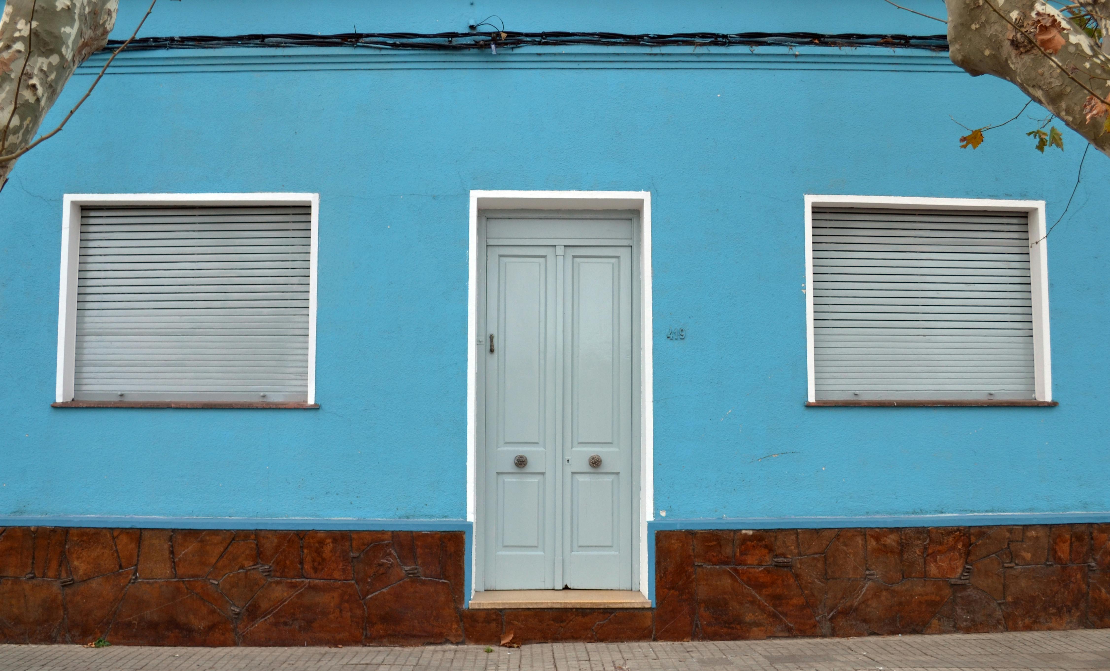 Photo of Blue Shutter Door · Free Stock Photo