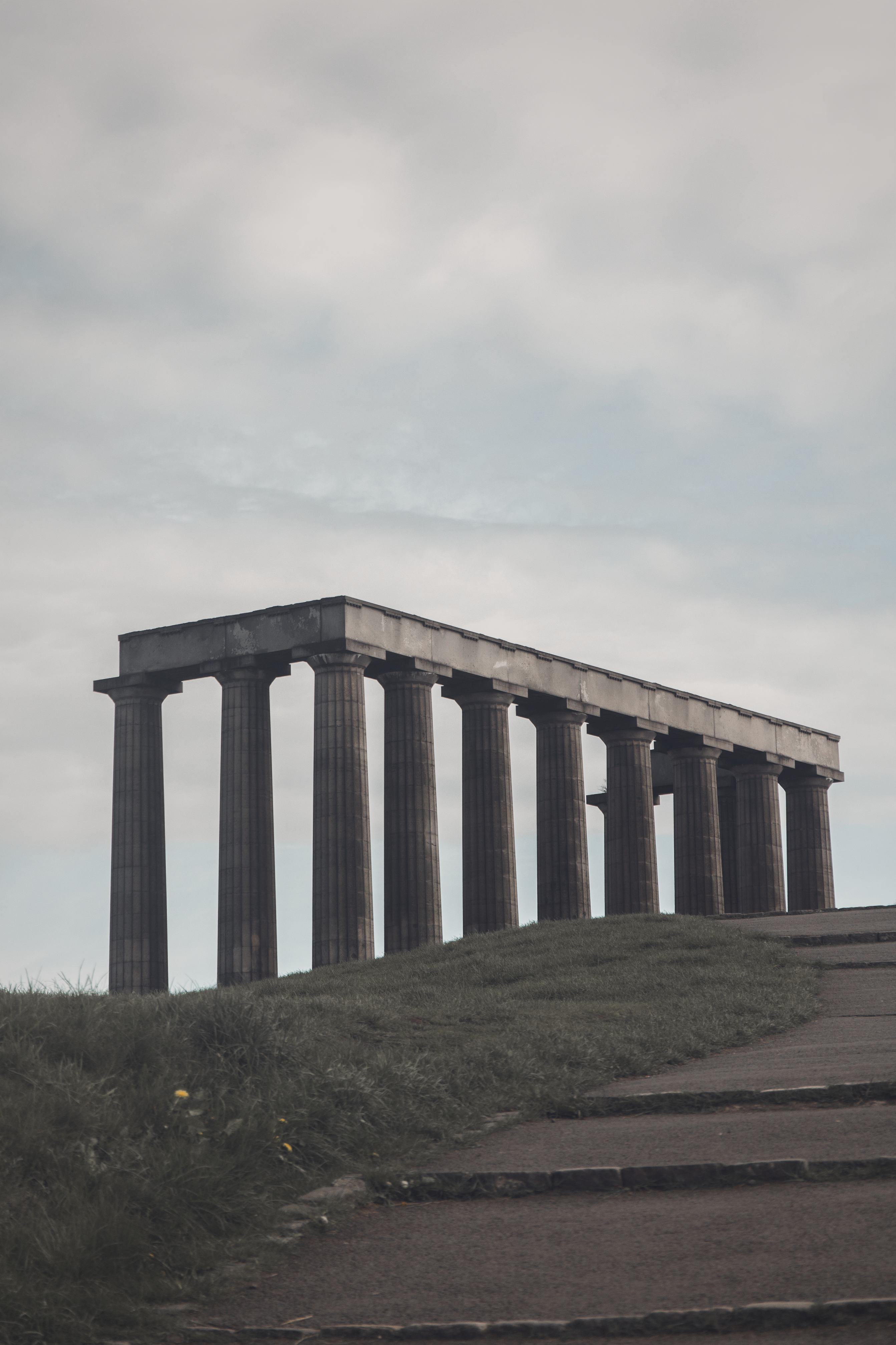 The National Monument of Scotland on Calton Hill in Edinburgh · Free ...