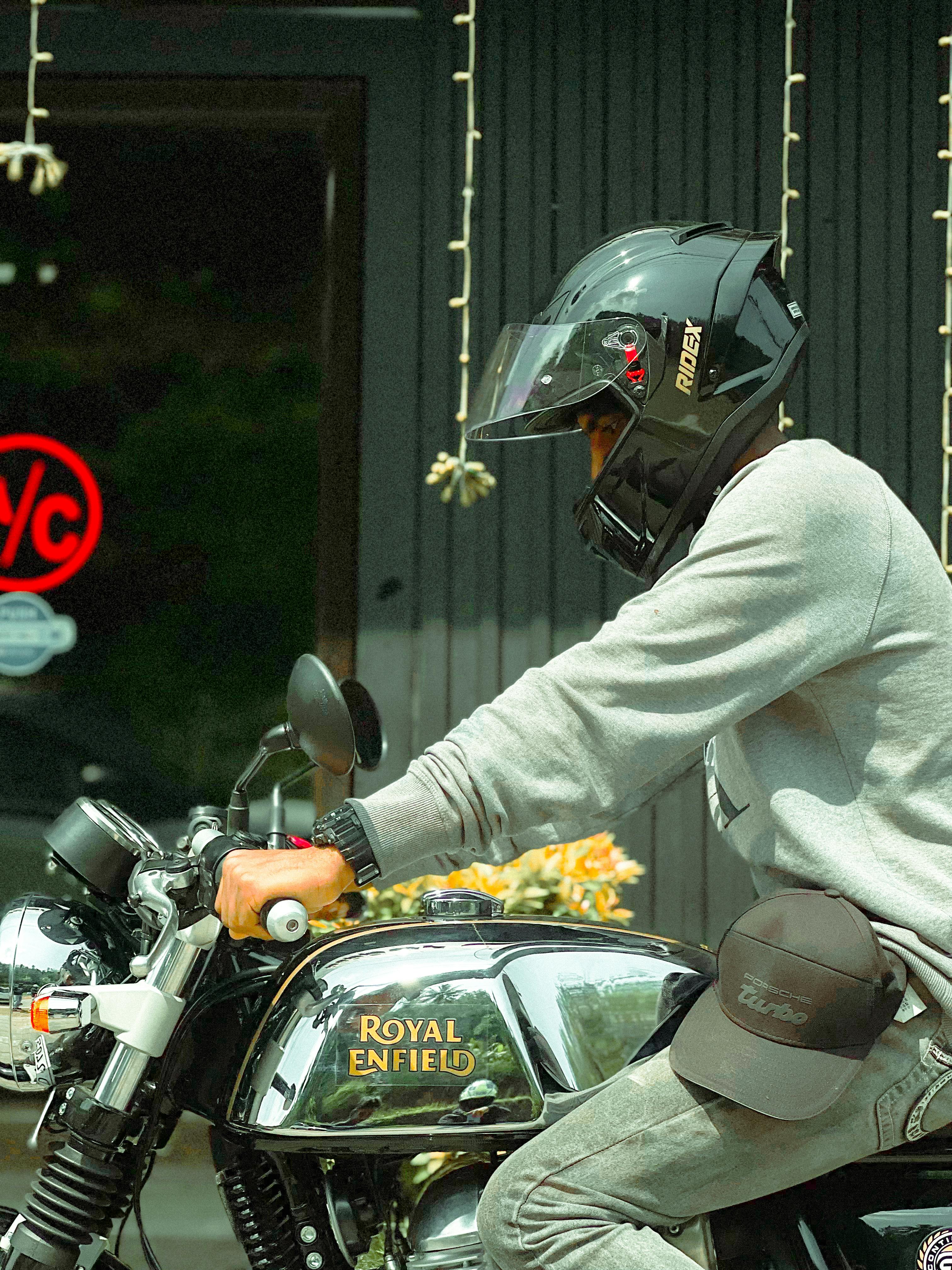 Man Sitting on Motorcycle · Free Stock Photo