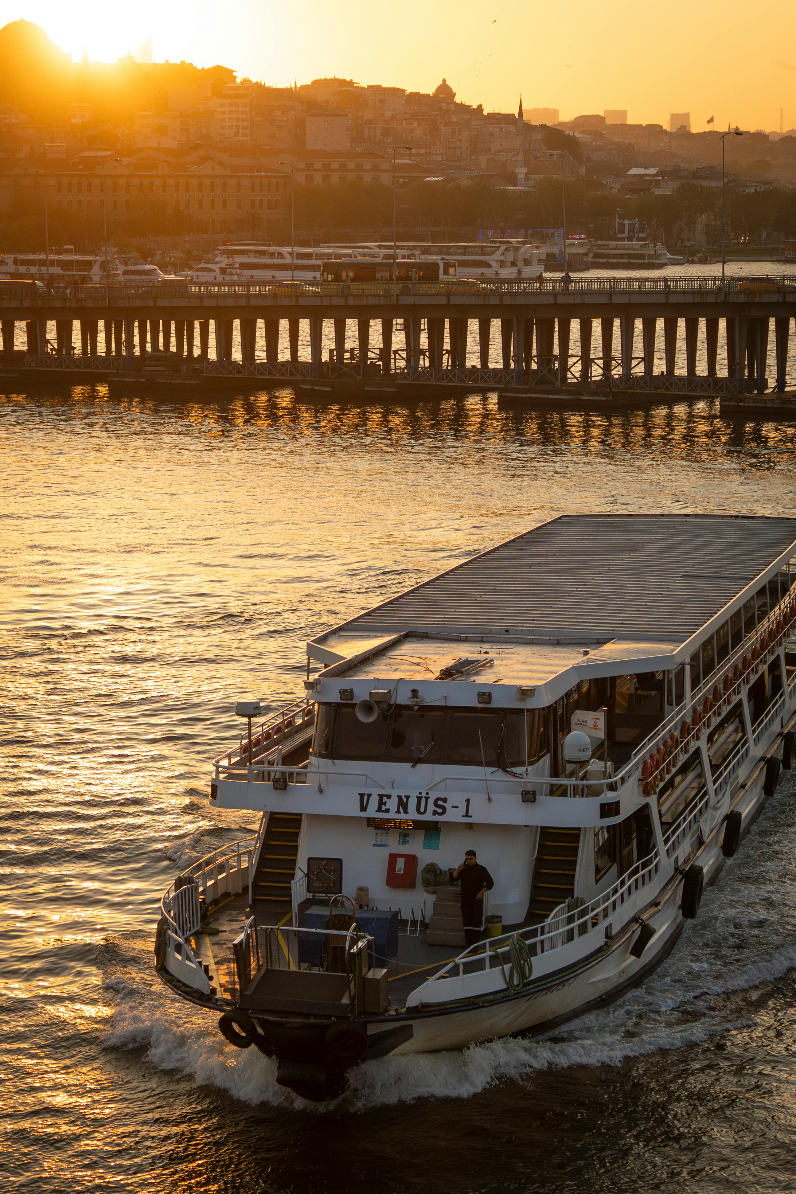 Photo of a Ferry at Sunset · Free Stock Photo