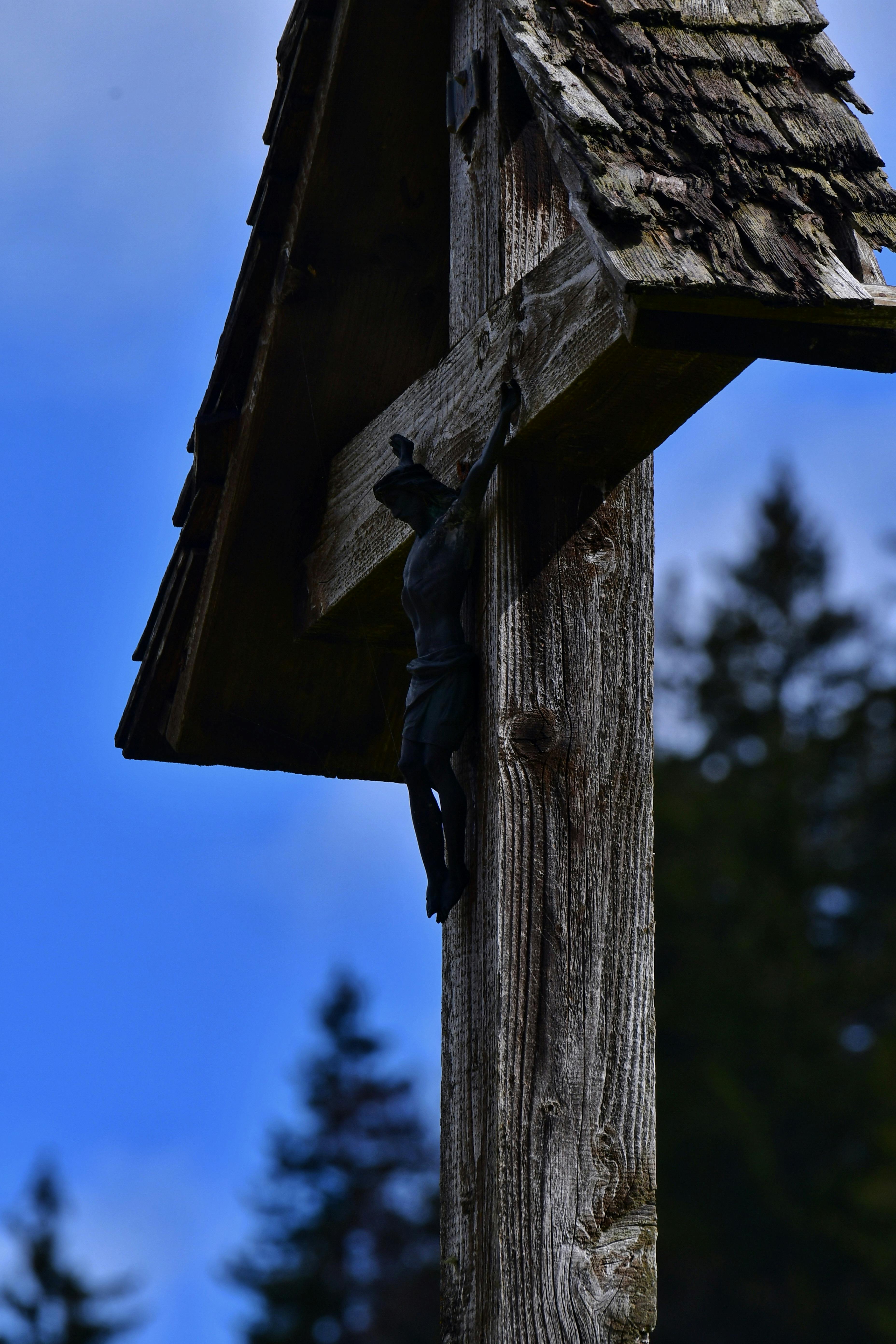 Holy Cross with Ladder and Spears Standing on the Top of a Mountain ...