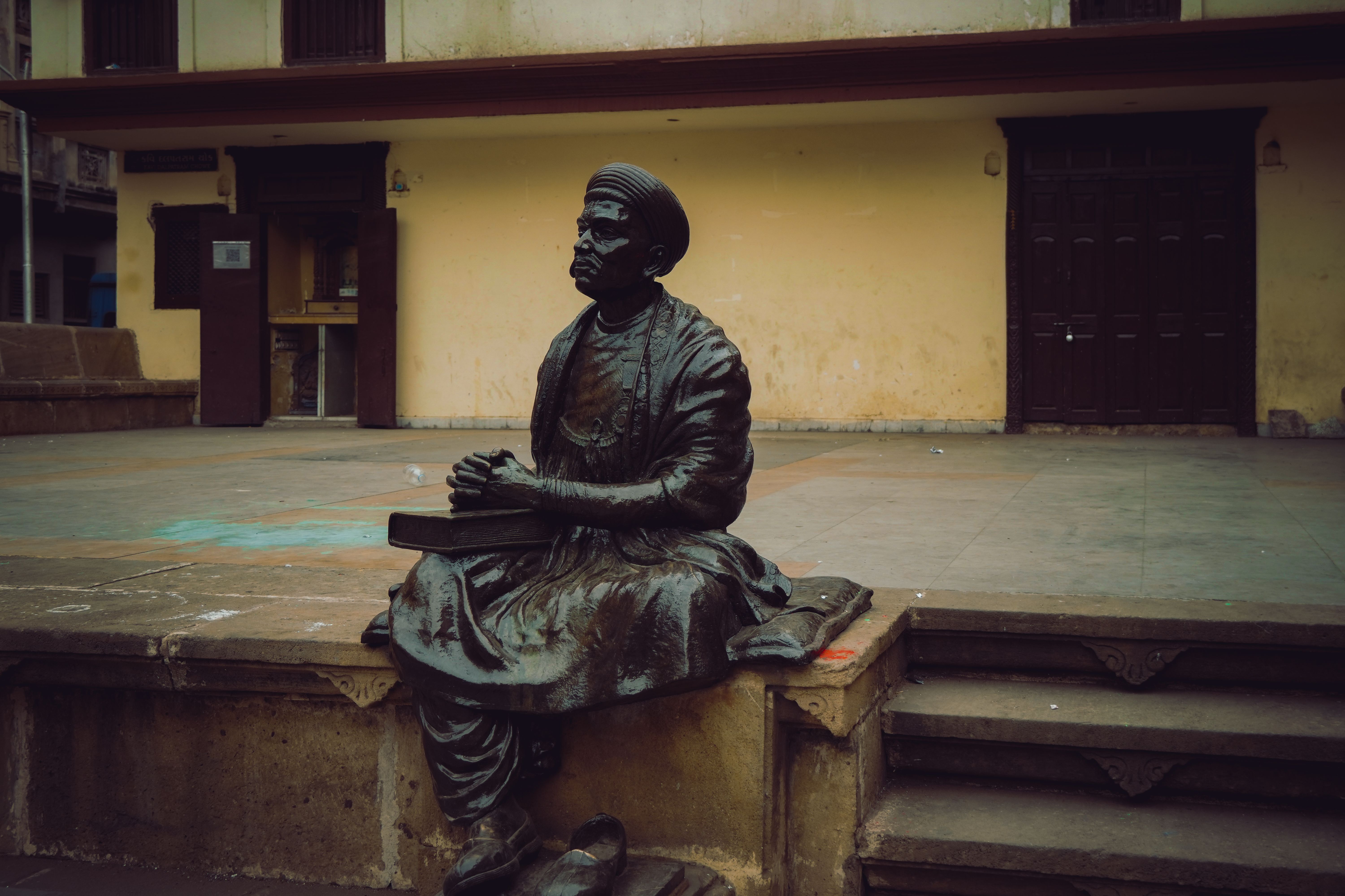 Statue of a Poet Dalpatram Dahyabhai Travadi at the Site of His House ...