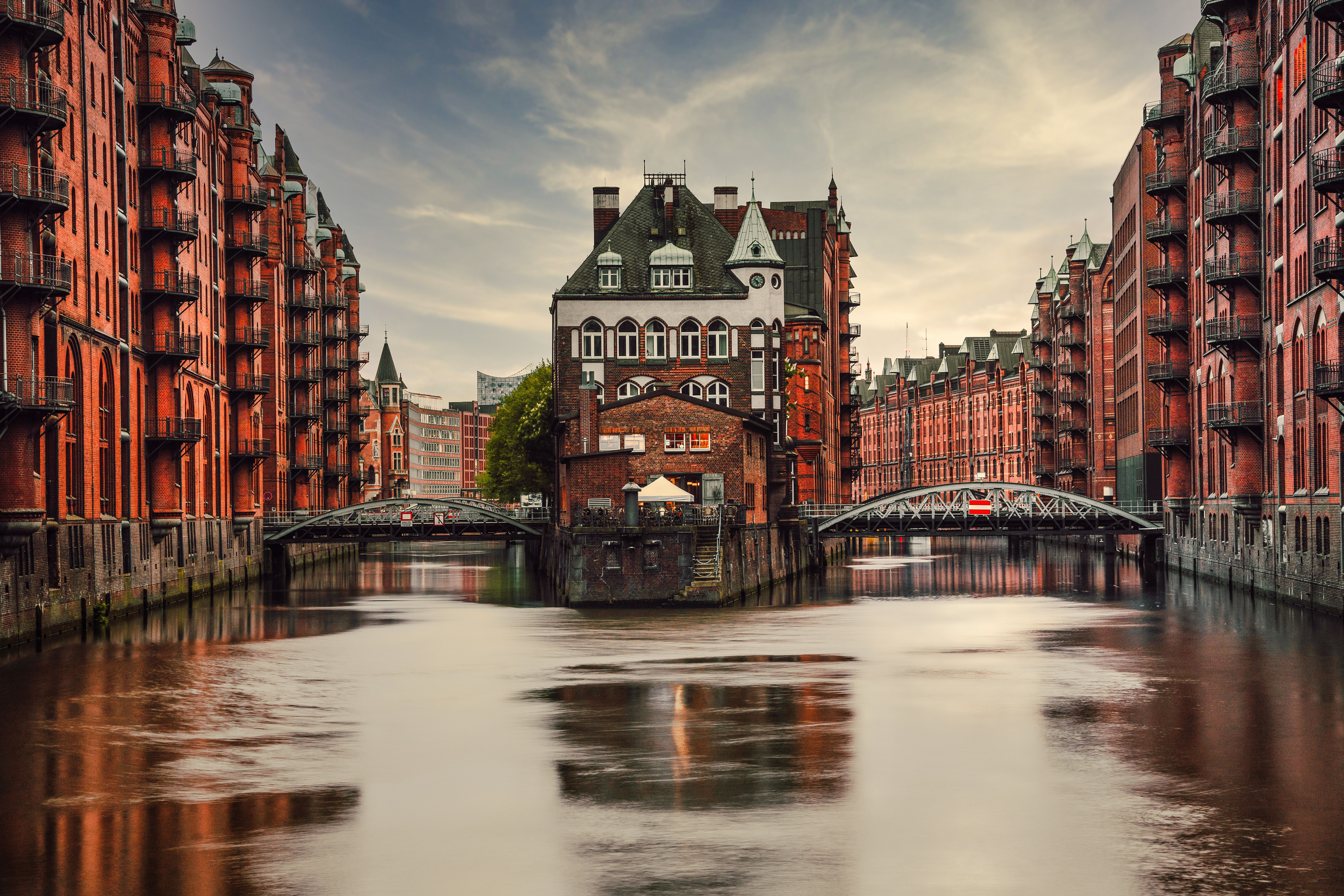 Speicherstadt Historic Warehouse Complex with Wasserschloss Moated ...