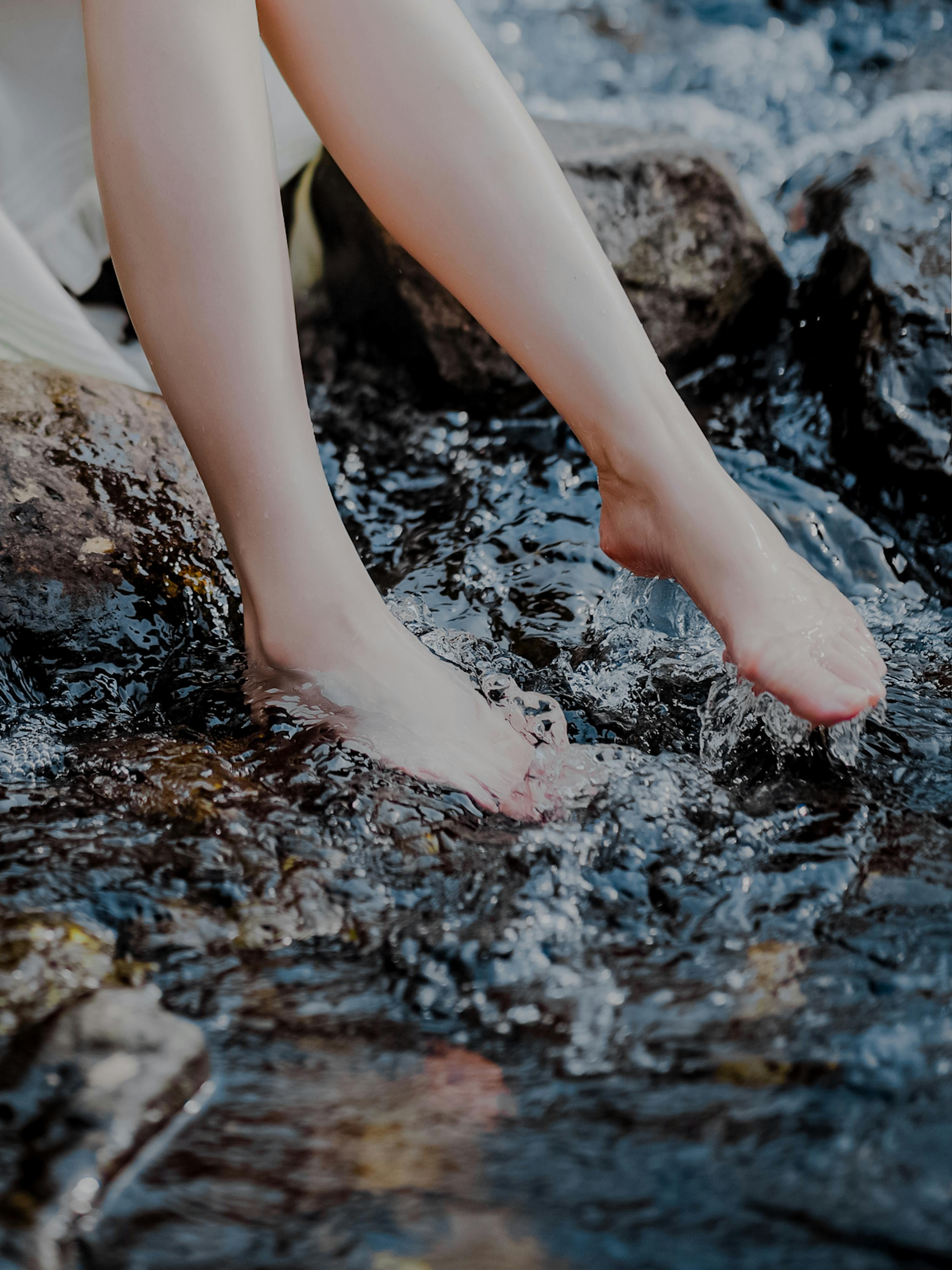 Person's Feet in Water · Free Stock Photo