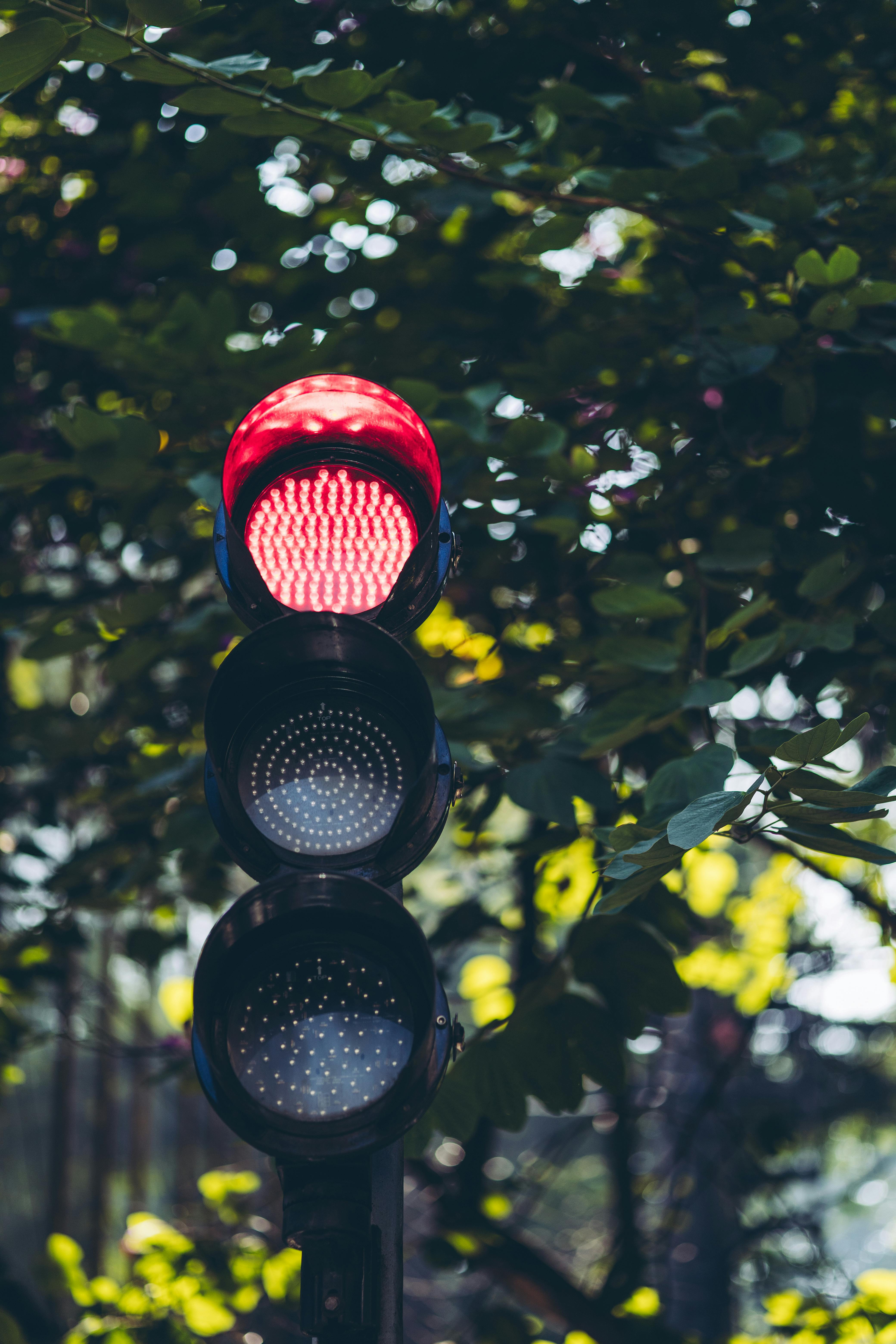 Red Traffic Light on a Street · Free Stock Photo