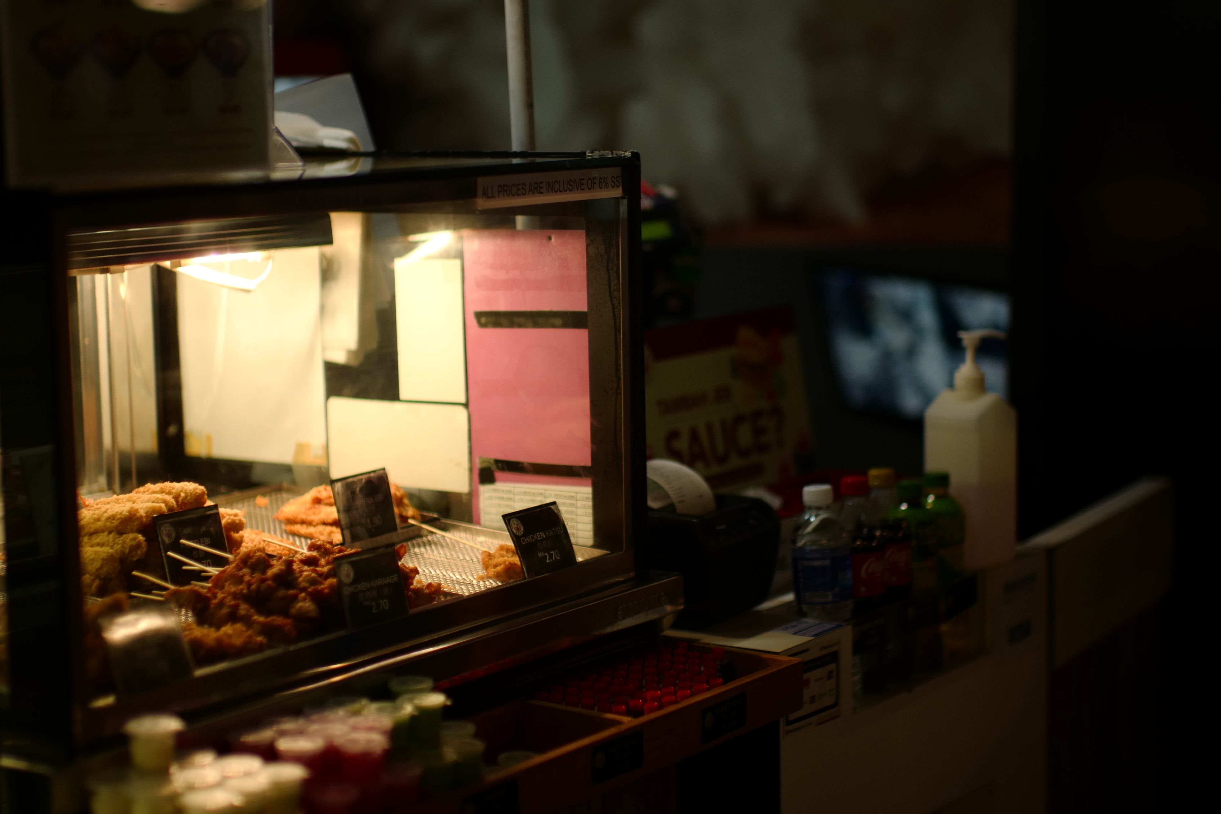 Food in a Heated Display Cabinet at a Local Street Food Stall · Free ...