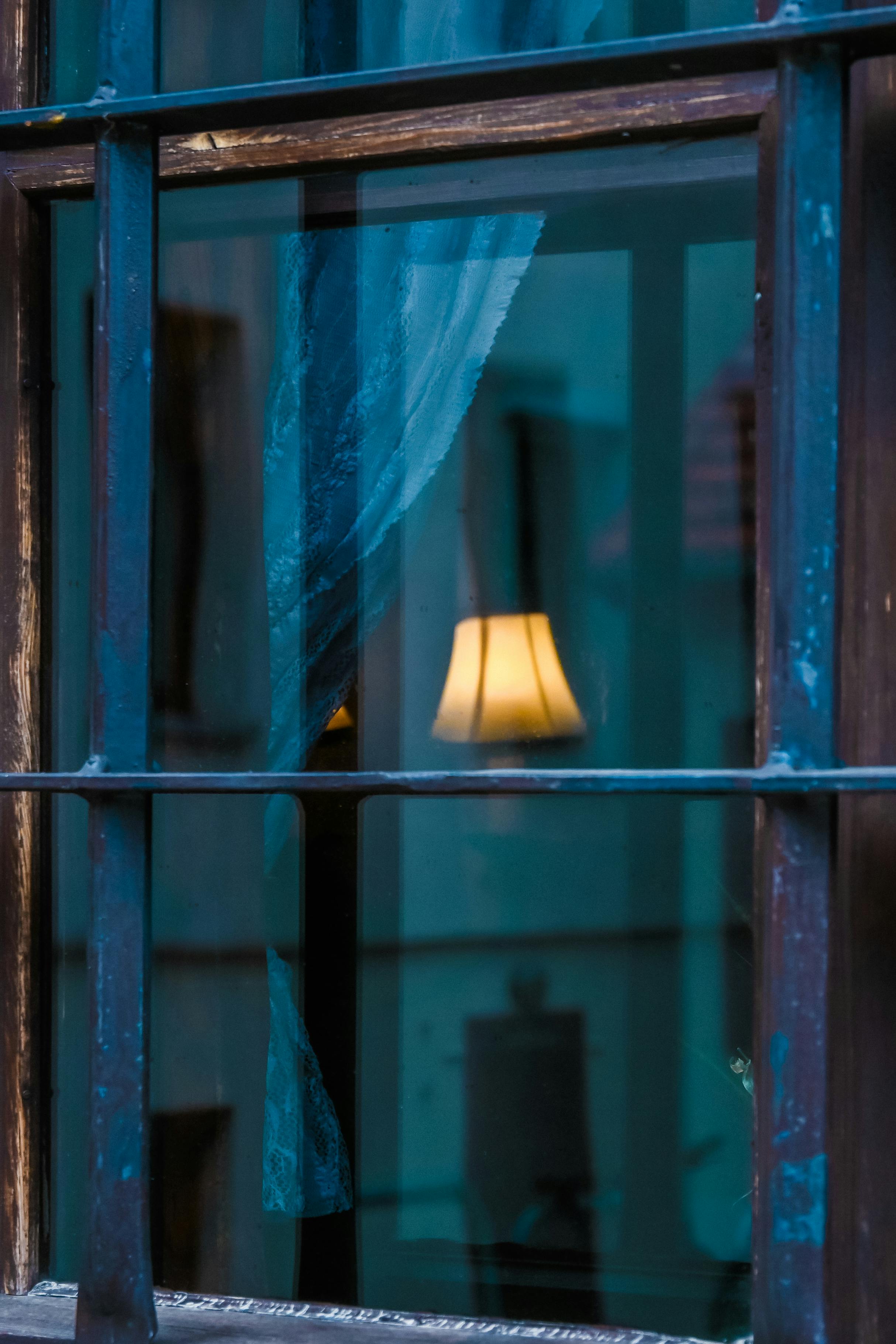 Lamp Reflecting in Window · Free Stock Photo