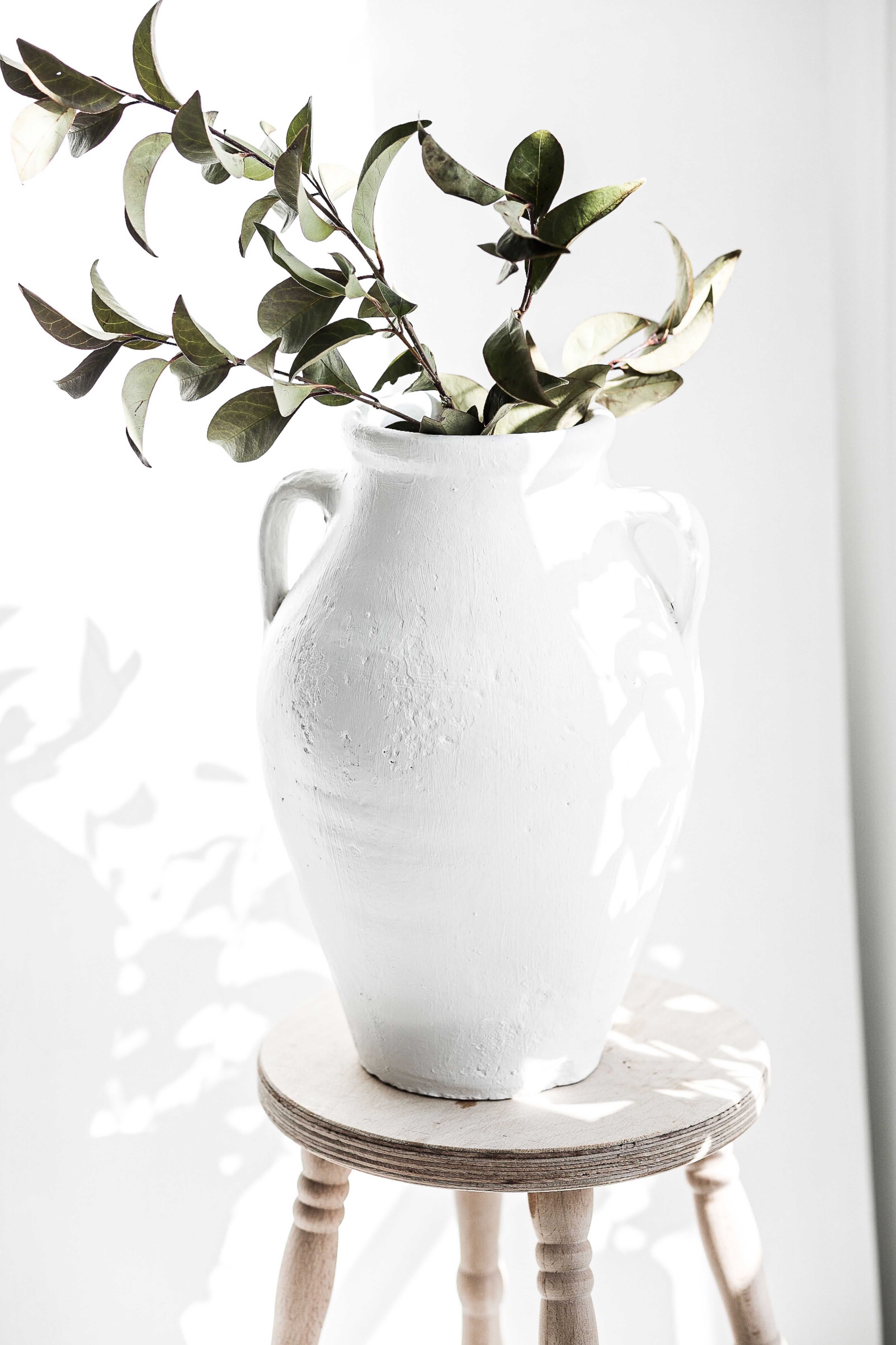Leaves in Vase on Stool · Free Stock Photo