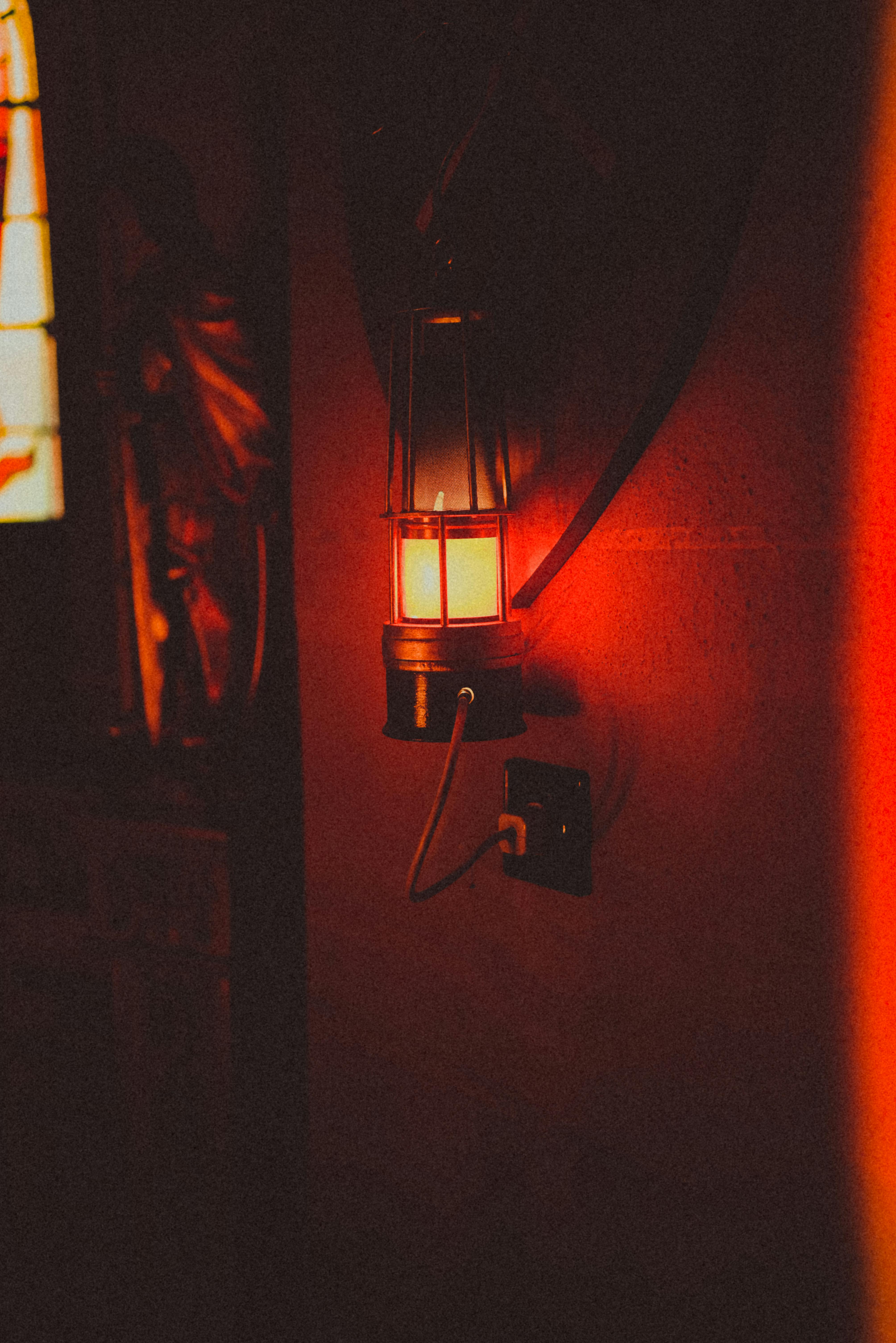 Vintage Lamp on Wall · Free Stock Photo