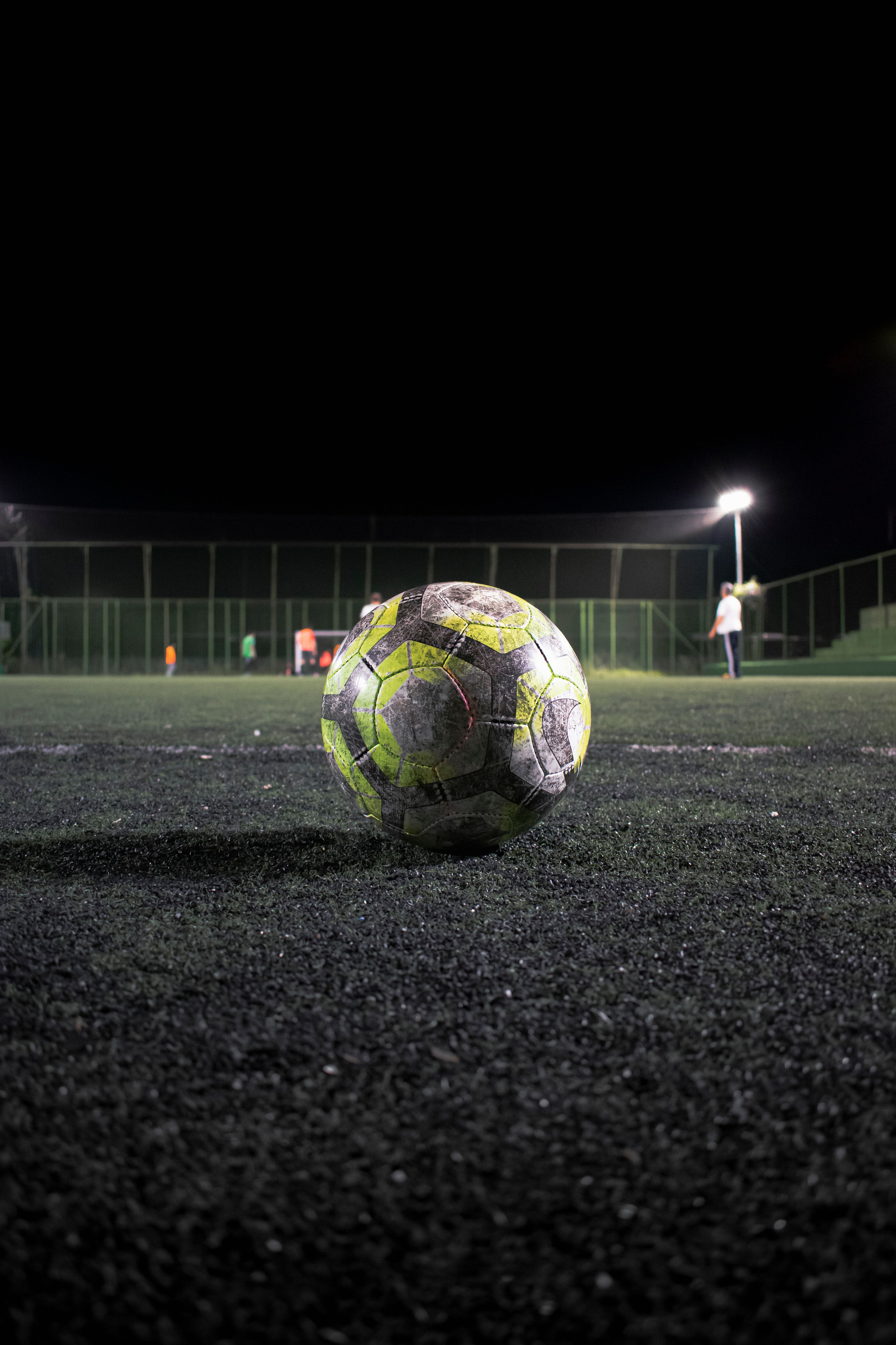 White Line on Football Pitch · Free Stock Photo