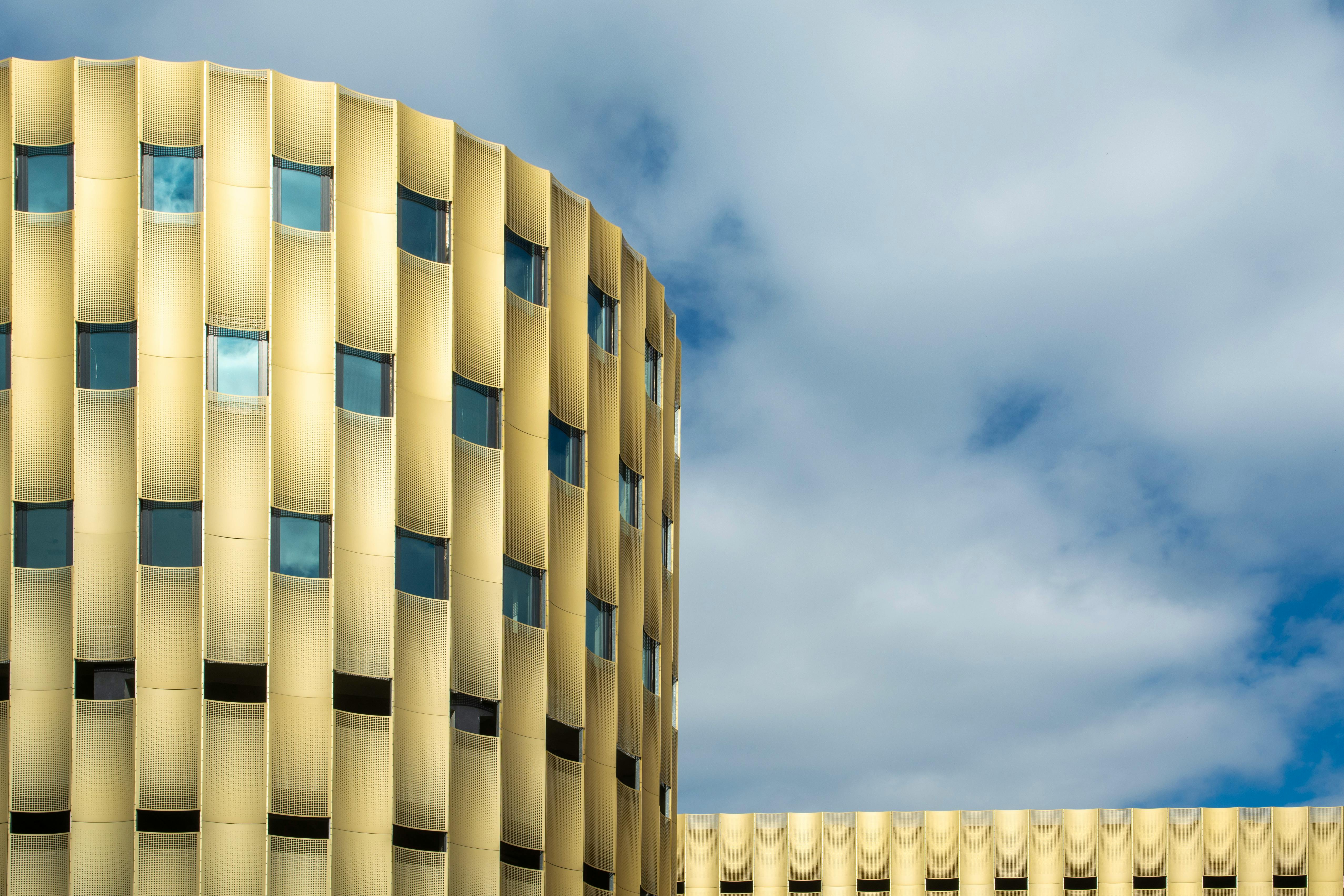 Yellow Walls of Modern Building · Free Stock Photo