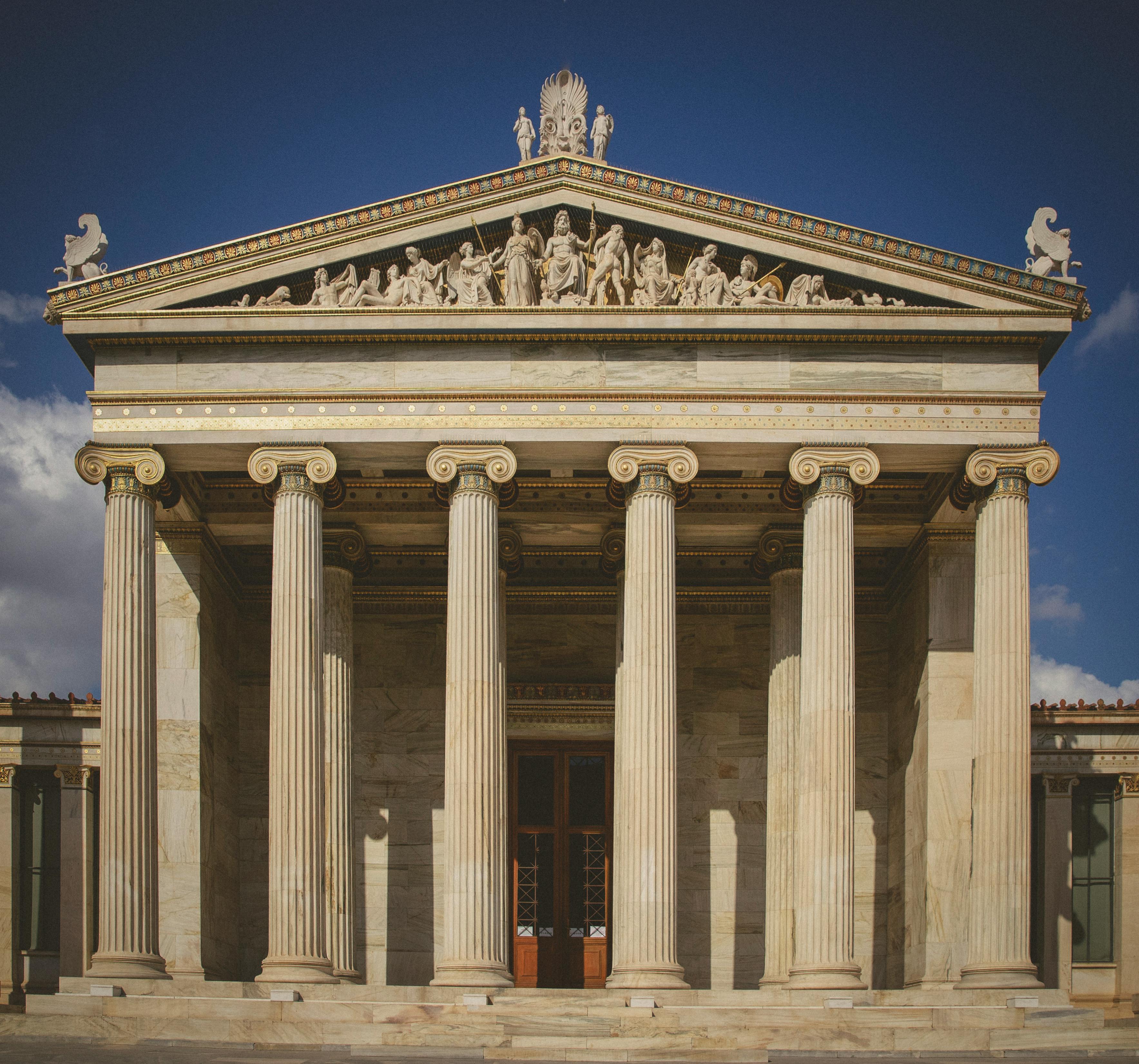 Building Facade with Colonnade in Athens · Free Stock Photo