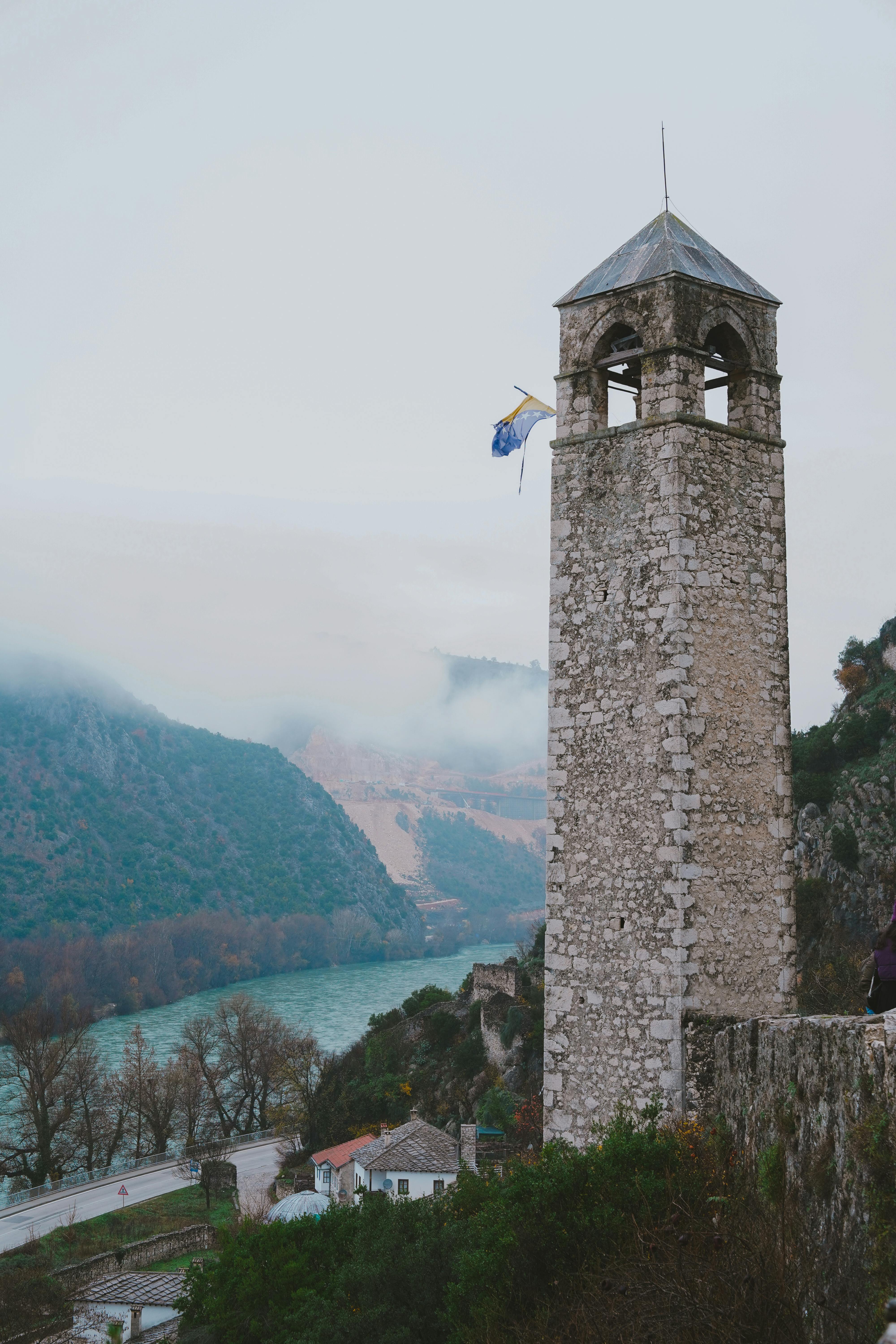 Sahat Kula Clock Tower in the Medieval Citadel of Pocitelj, Bosnia and ...