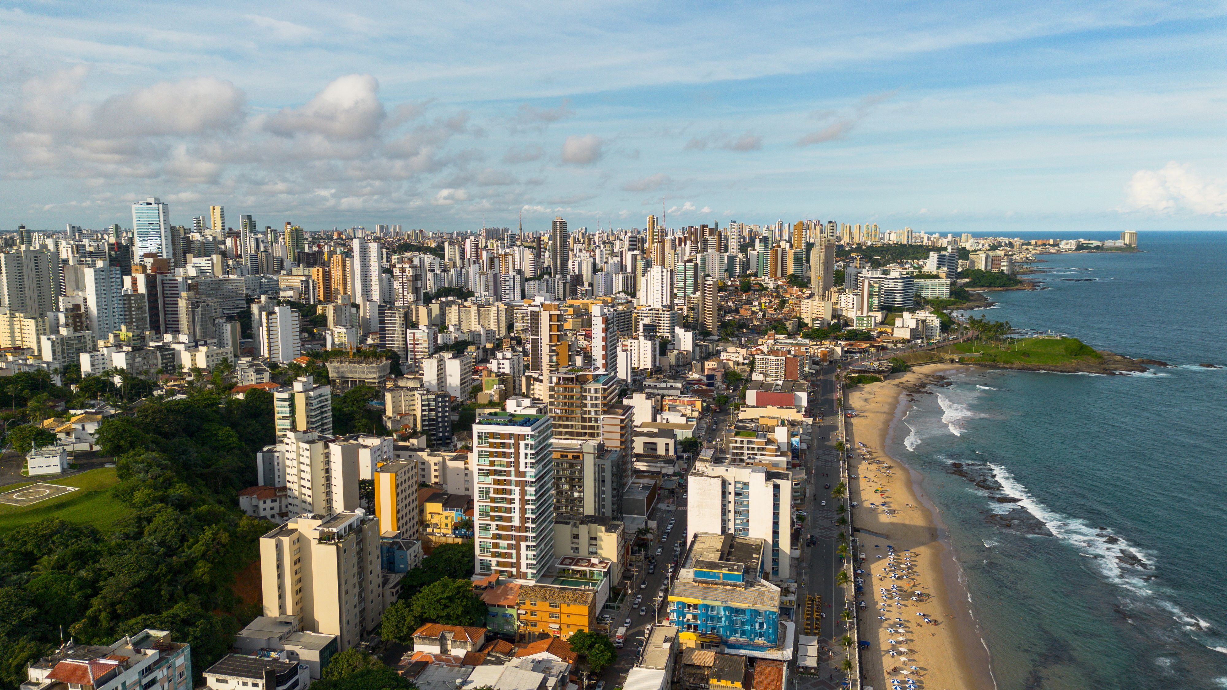 Top View of the City Beach in Salvador da Bahia, Brazil · Free Stock Photo