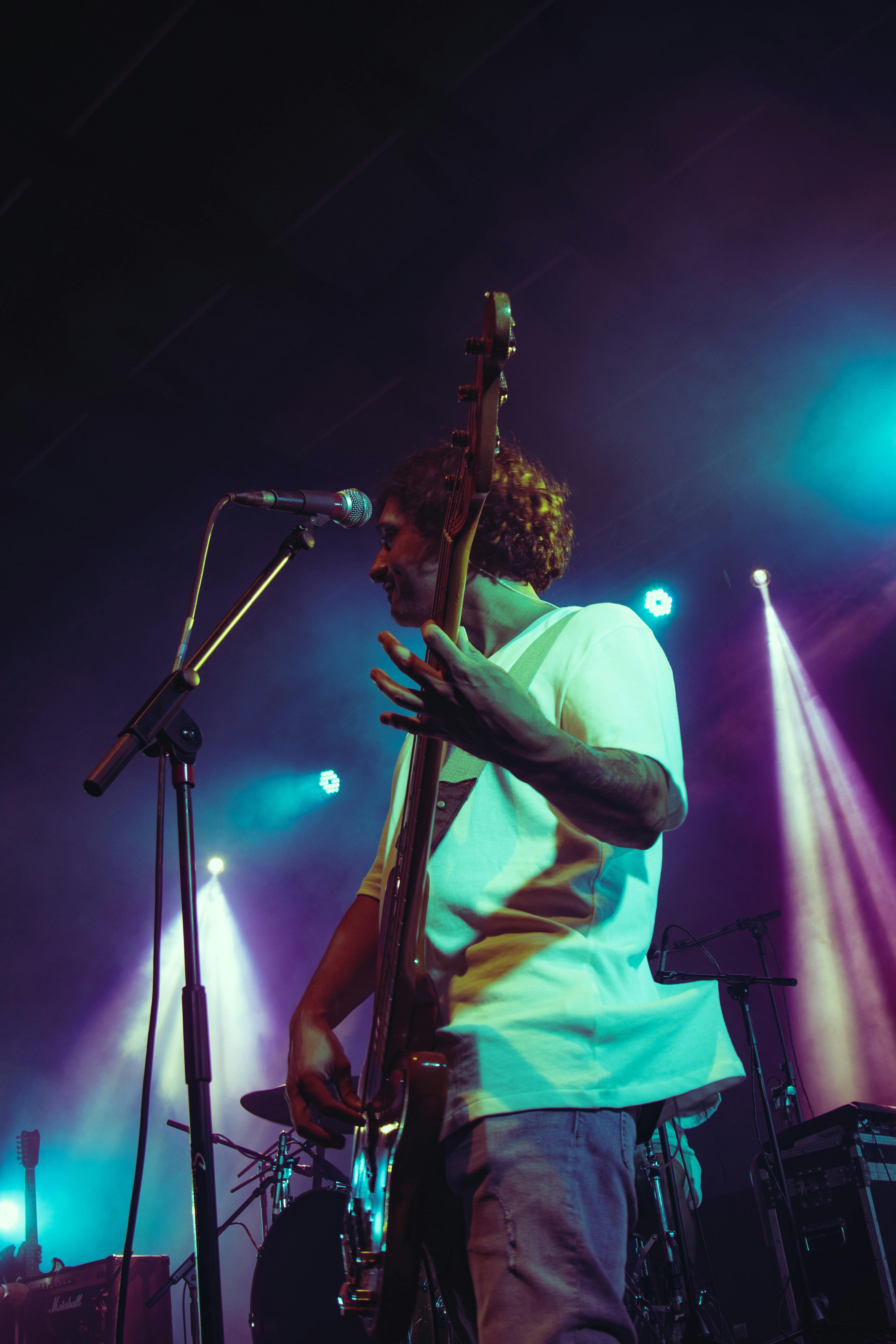 Photo of Electric Guitar and Drum Set · Free Stock Photo