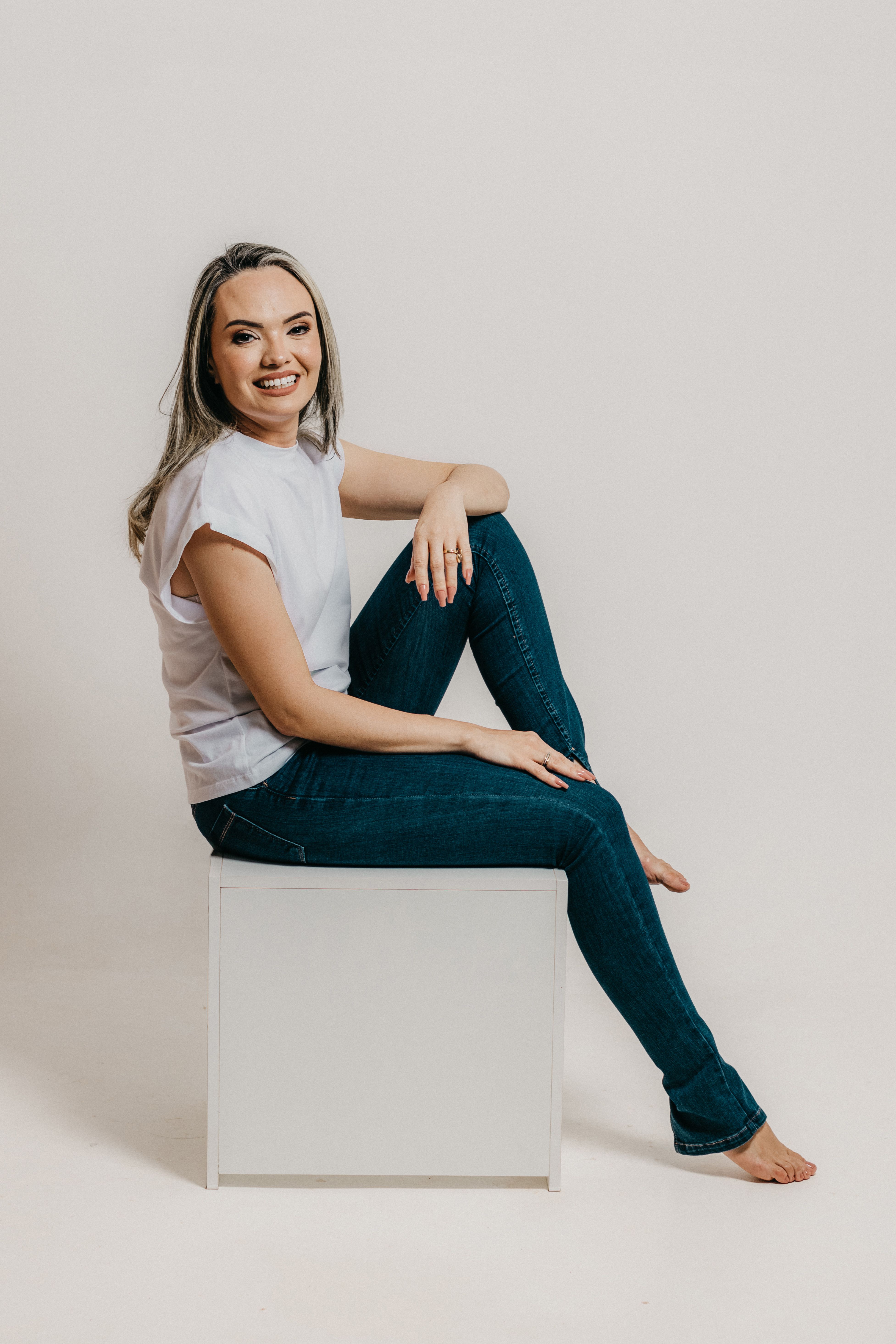 Barefoot, Blonde Woman Sitting · Free Stock Photo