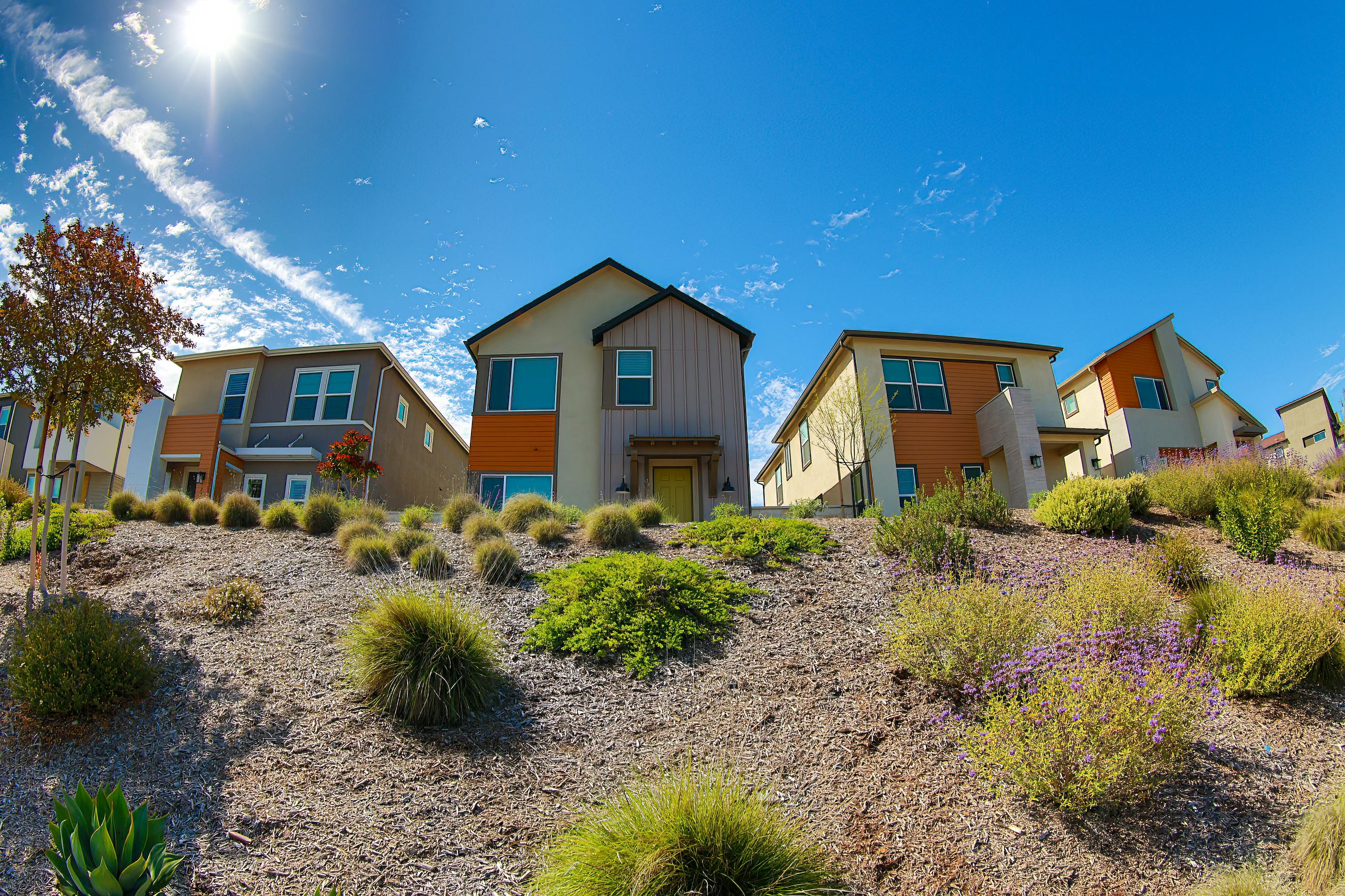 Modern Geometric Houses · Free Stock Photo