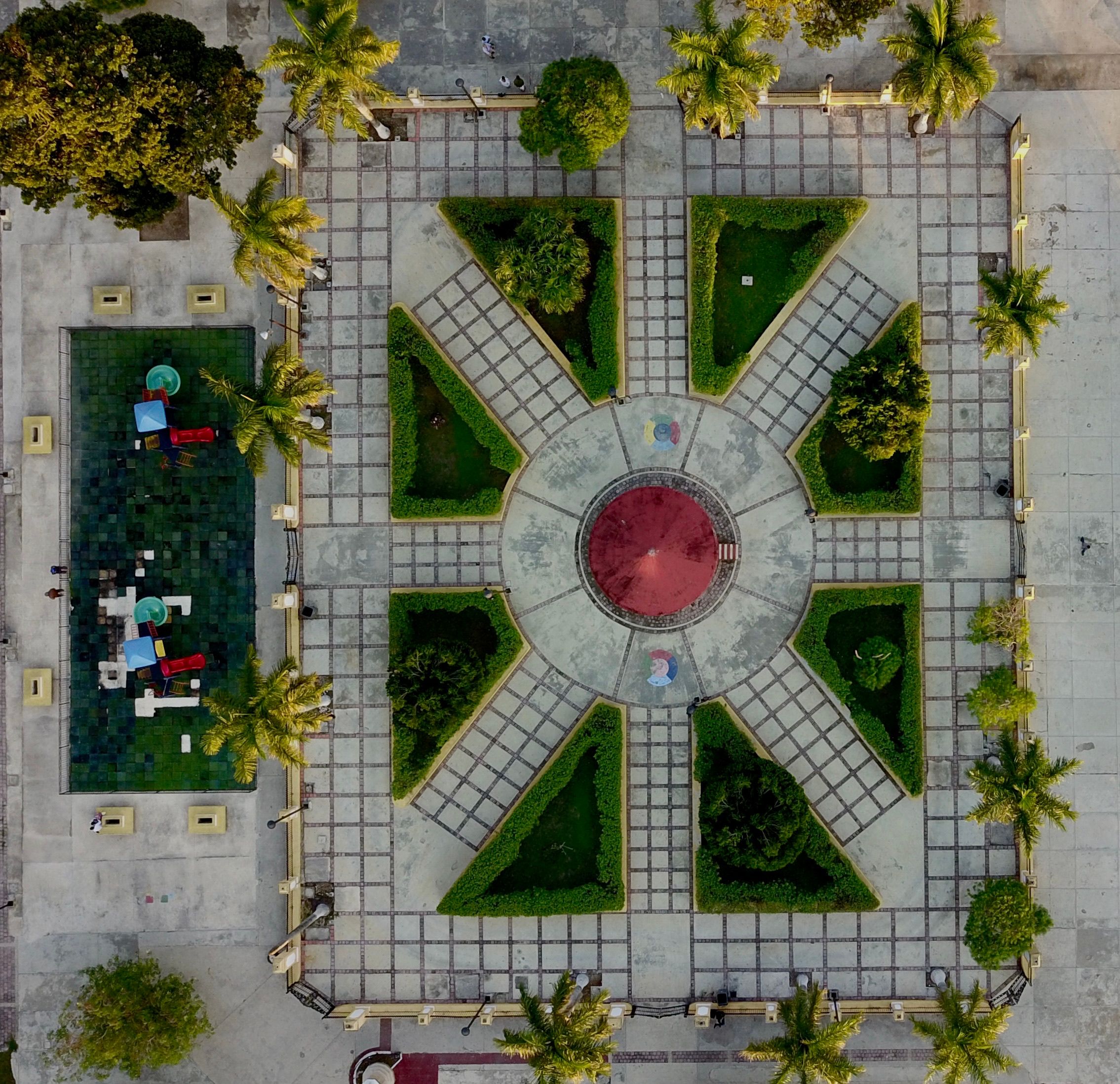 Birds Eye View of Square in Town · Free Stock Photo