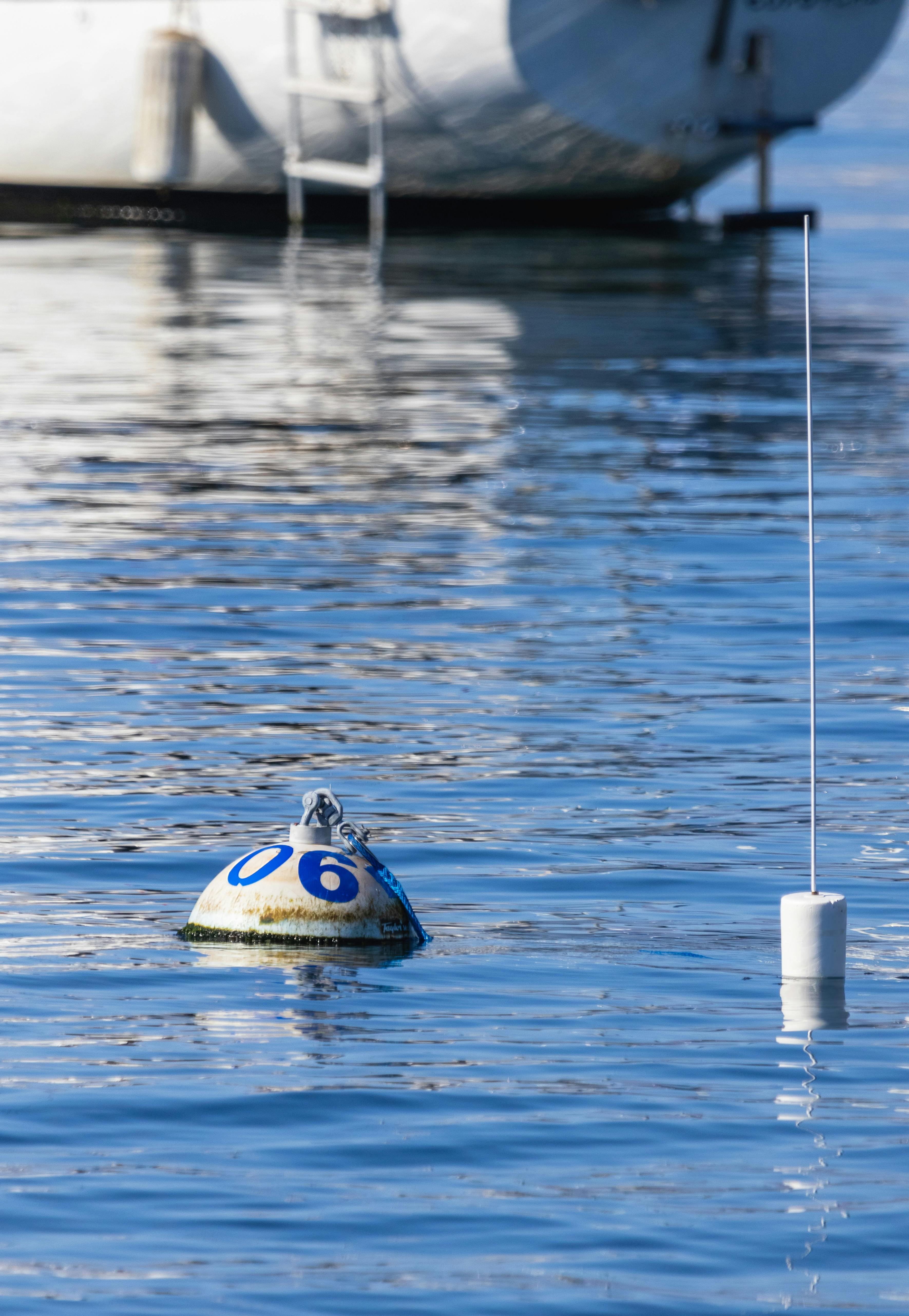 Orange Warning Buoy Floating in Water · Free Stock Photo