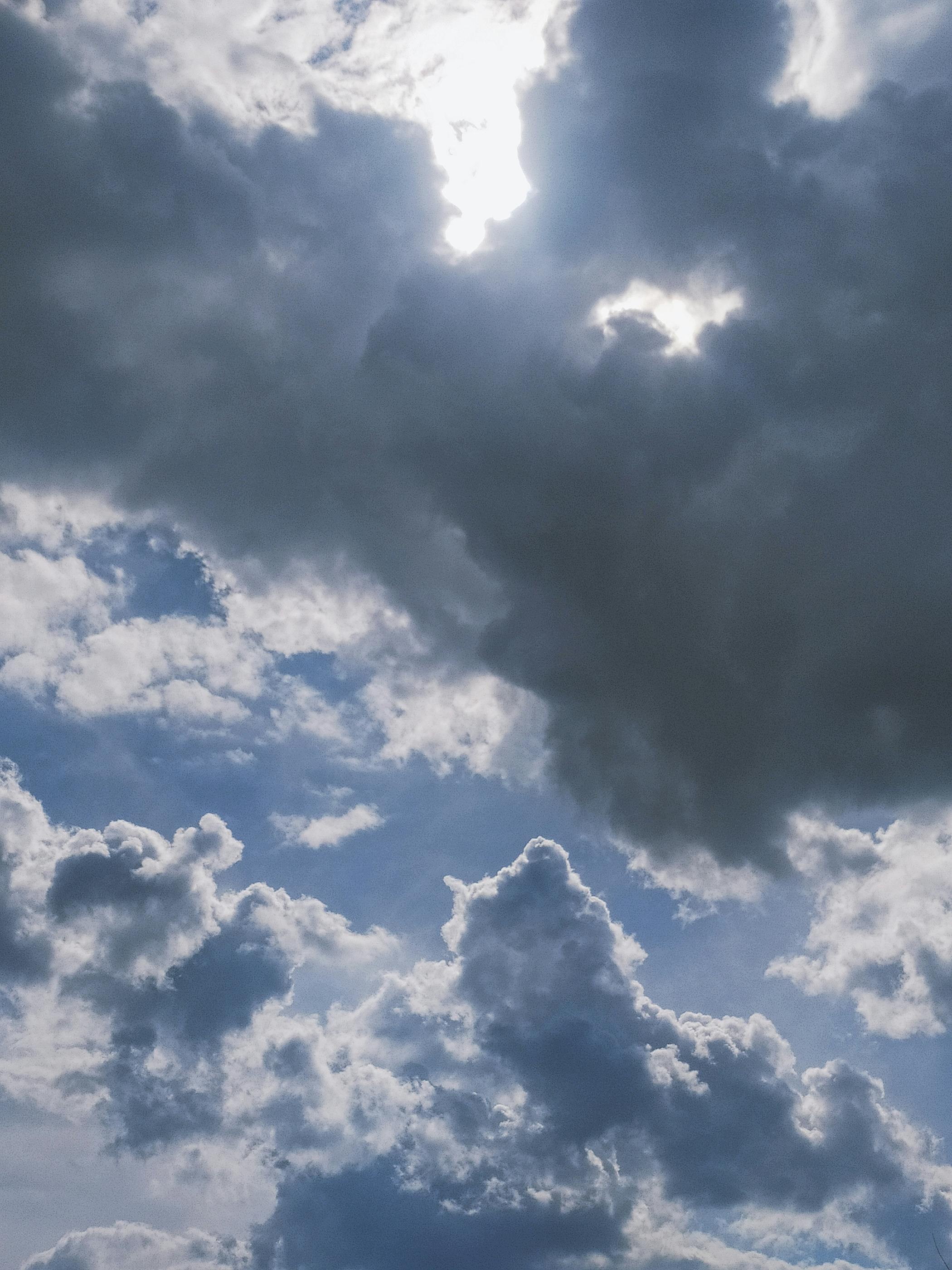 Cloudscape with Gray Storm Clouds · Free Stock Photo