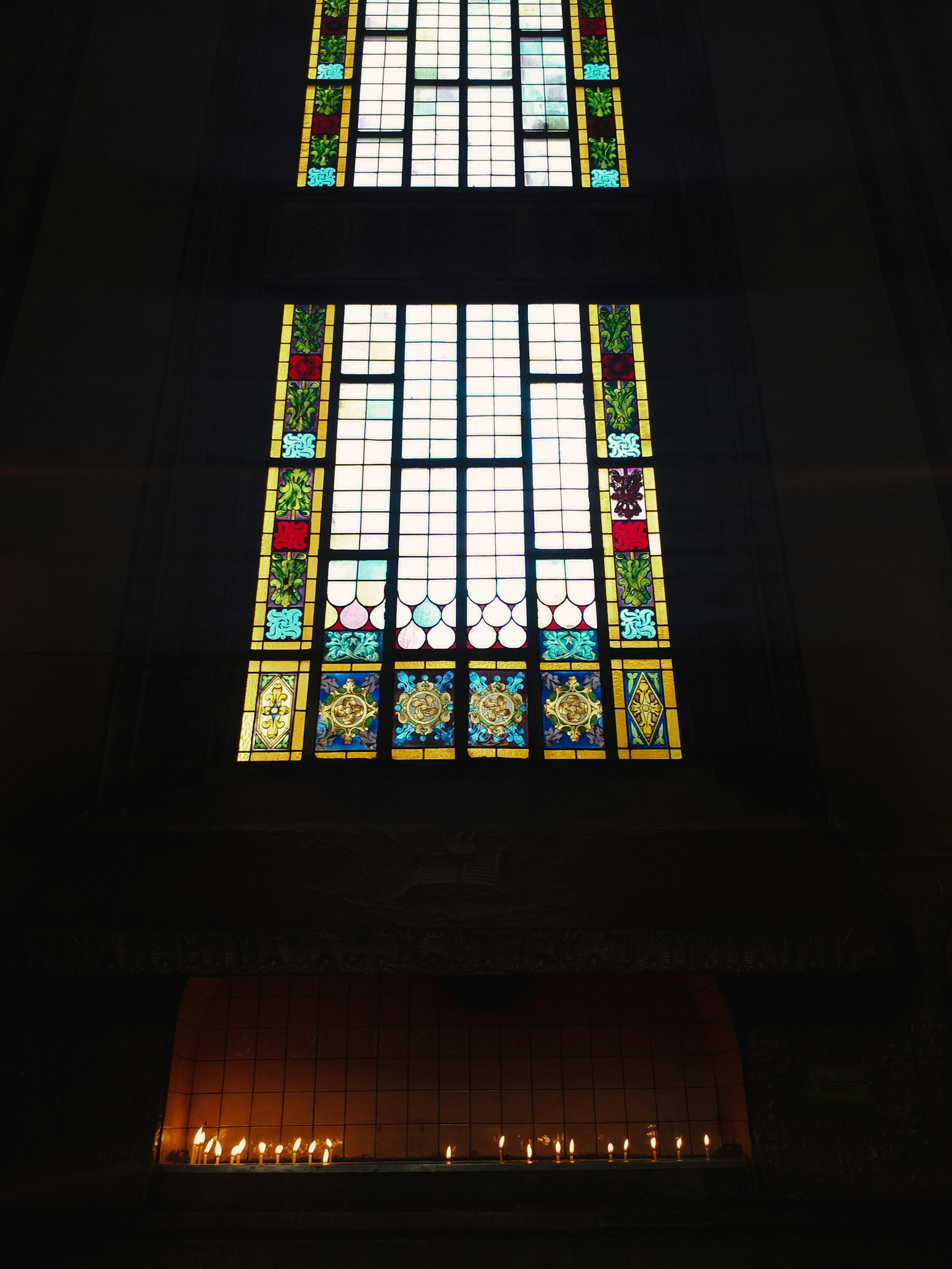 Windows and Columns in Church · Free Stock Photo