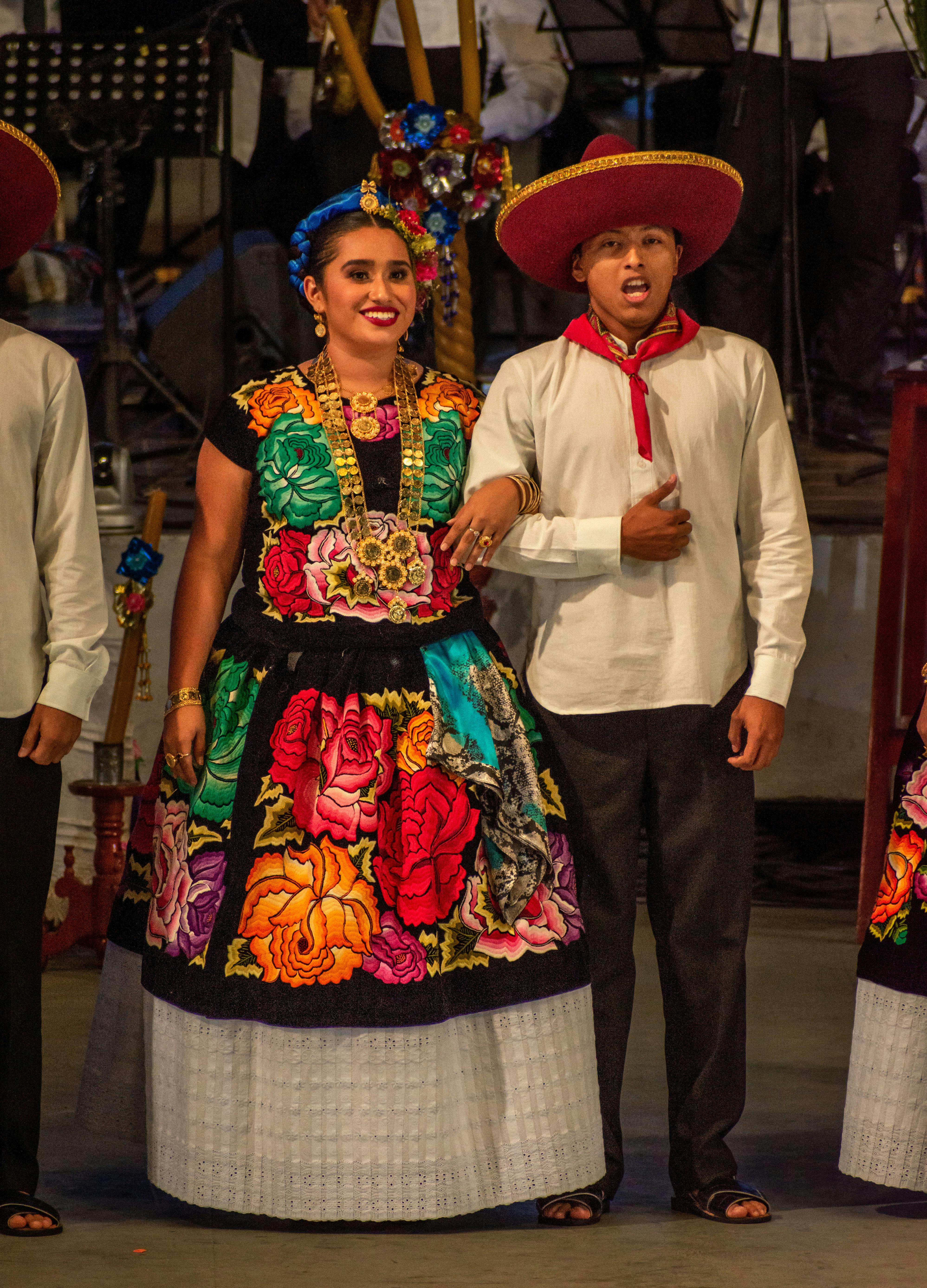 Smiling Models in Traditional, Mexican Clothing · Free Stock Photo